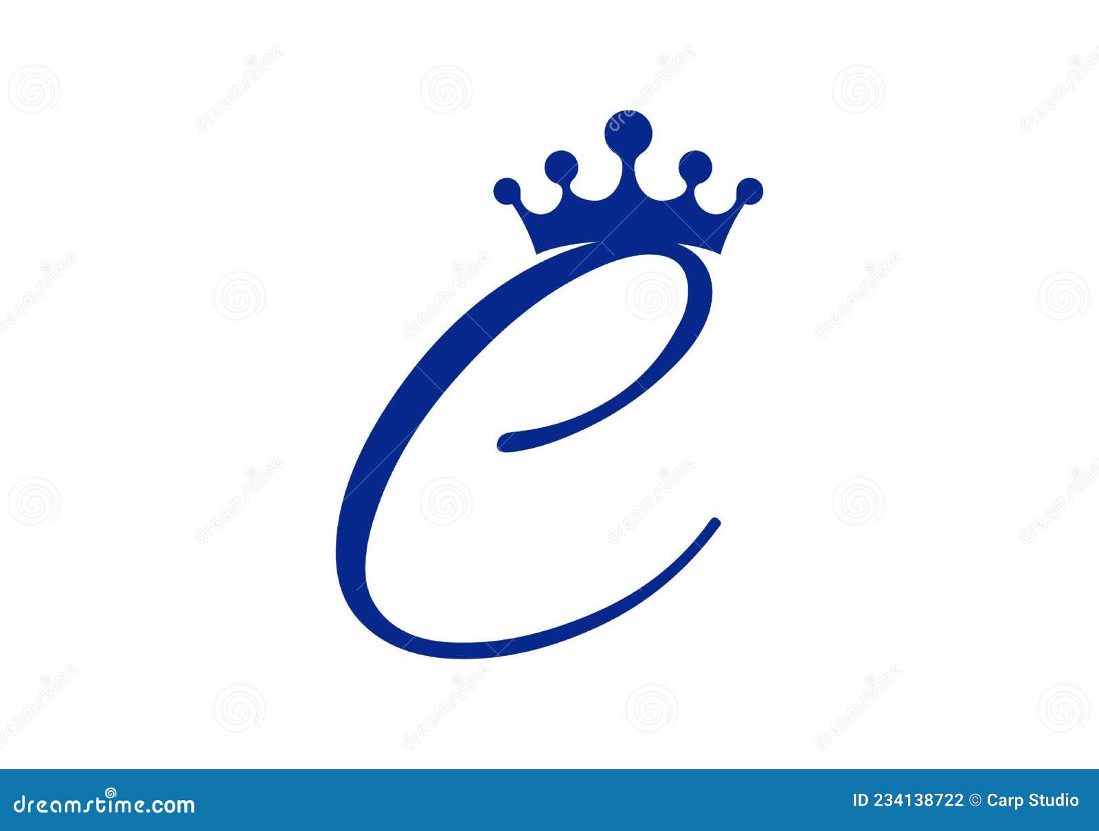 Colorful of Letter C with Crown Stock Vector - Illustration of classic ...