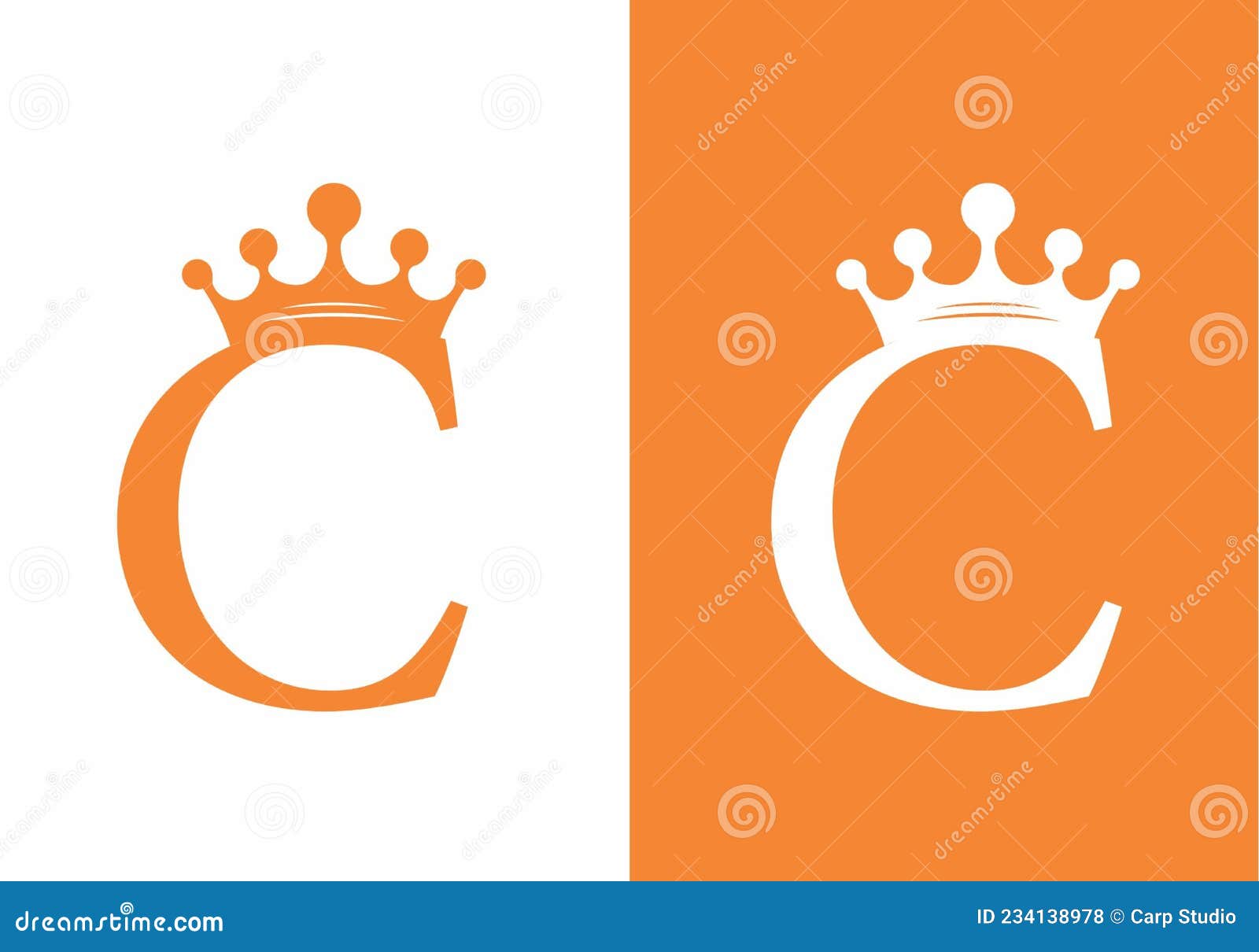 Colorful of Letter C with Crown Stock Vector - Illustration of concept ...