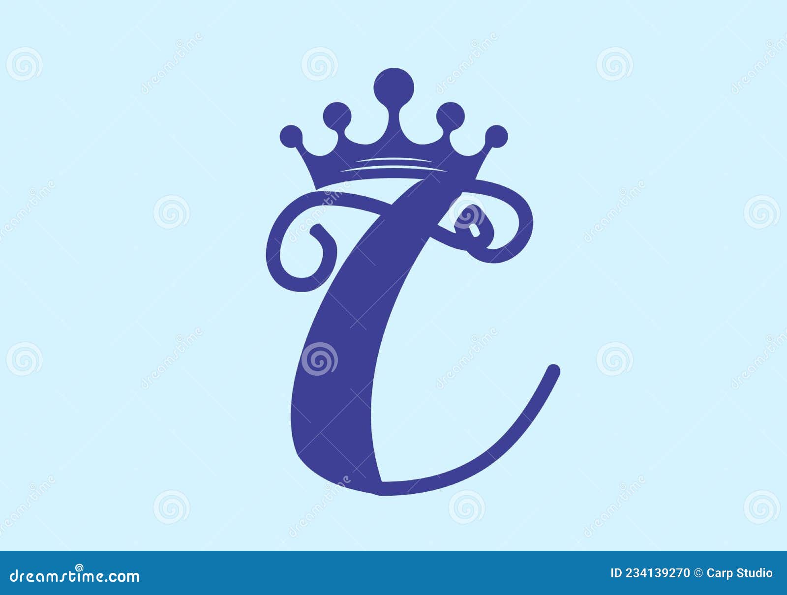 Colorful of Letter C with Crown Stock Vector - Illustration of concept ...