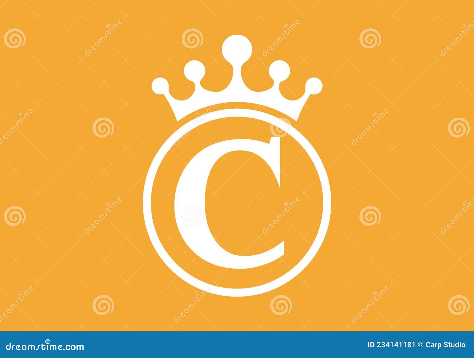 Colorful of Letter C with Crown Stock Vector - Illustration of crown ...