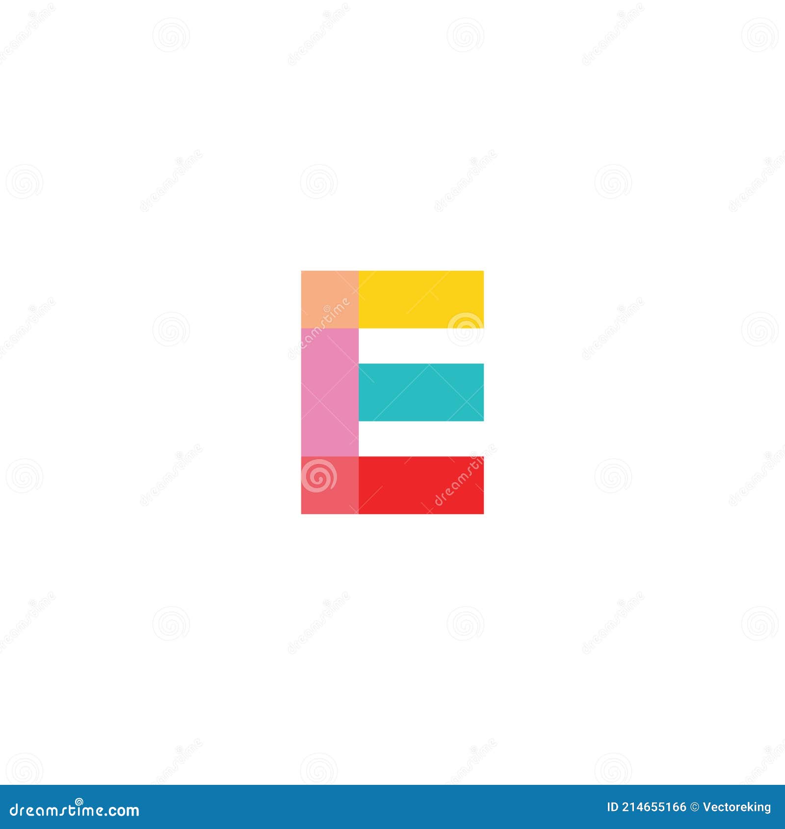 A Colorful Letter E stock vector. Illustration of baby - 214655166