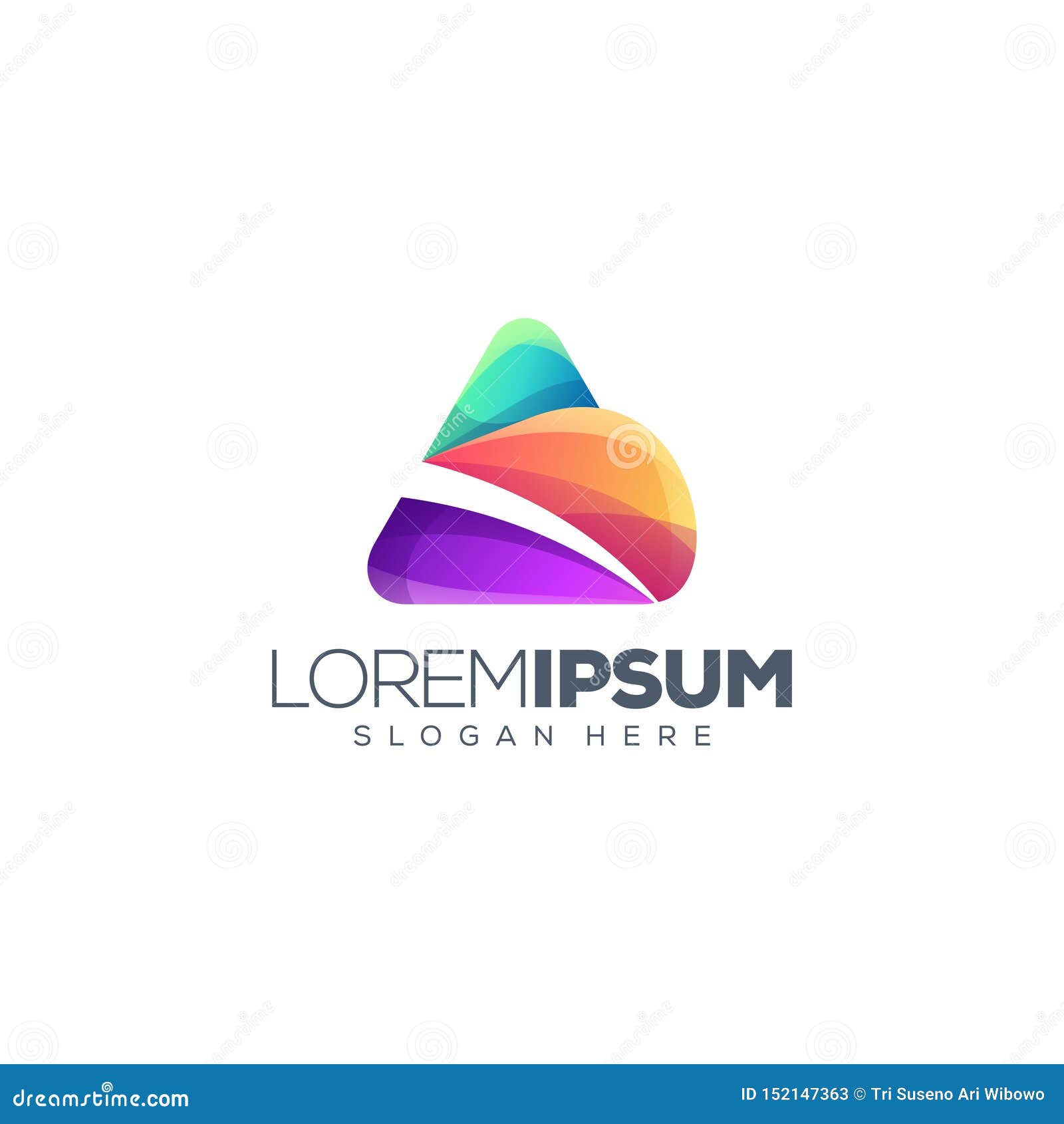 Colorful Letter a Logo Design Vector Illustration Stock Illustration ...