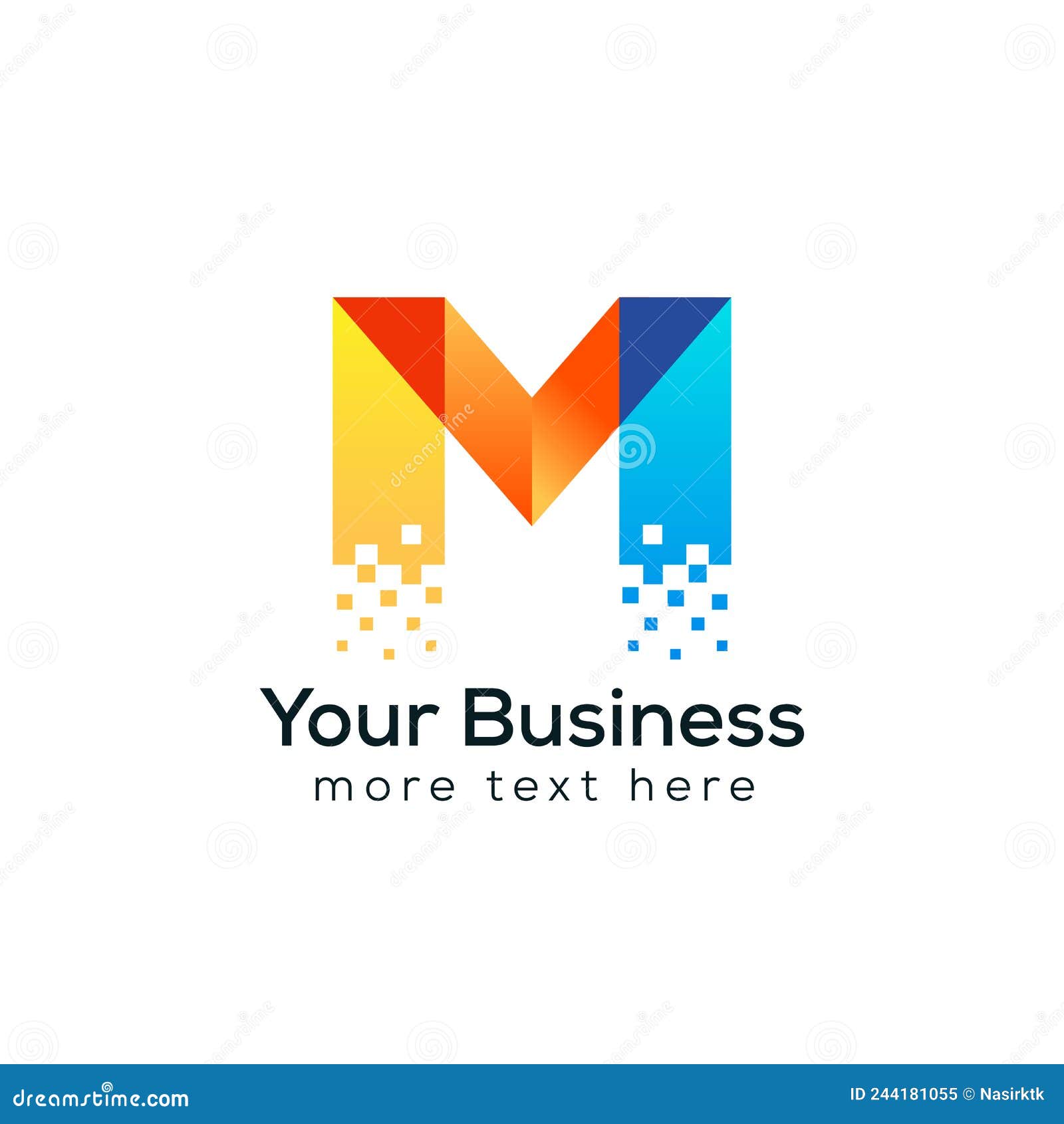 Colorful Letter M Logo Design Stock Vector - Illustration of letter ...