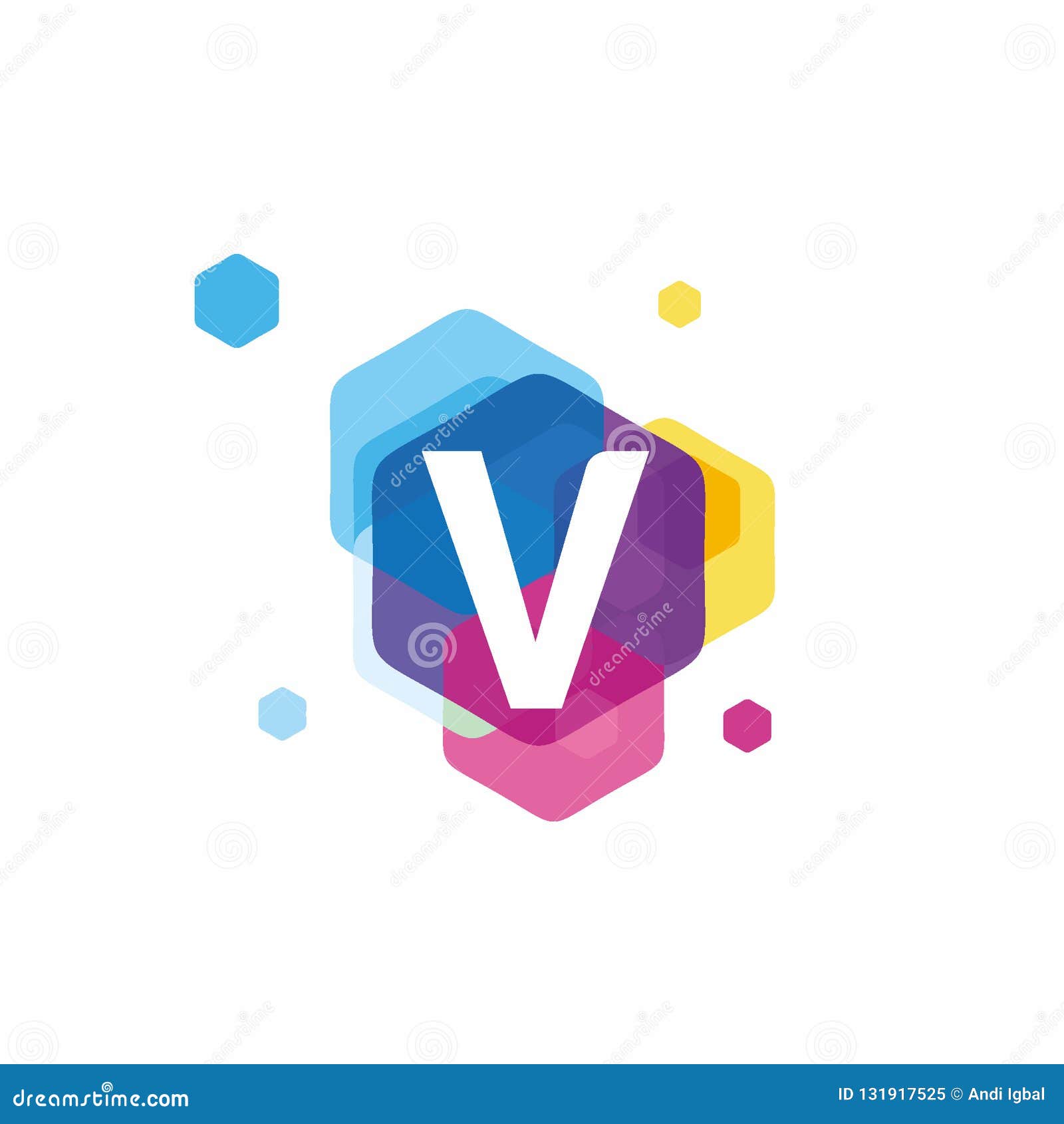 Colorful of Letter V Logo Design Concept, Modern Initial Logo Template ...
