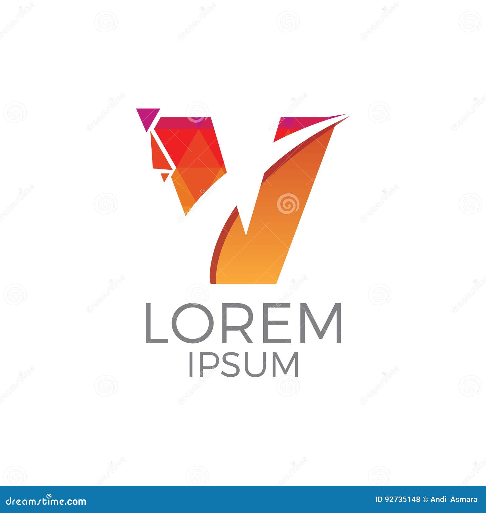 Colorful Letter `v` Logo stock vector. Illustration of symbol - 92735148