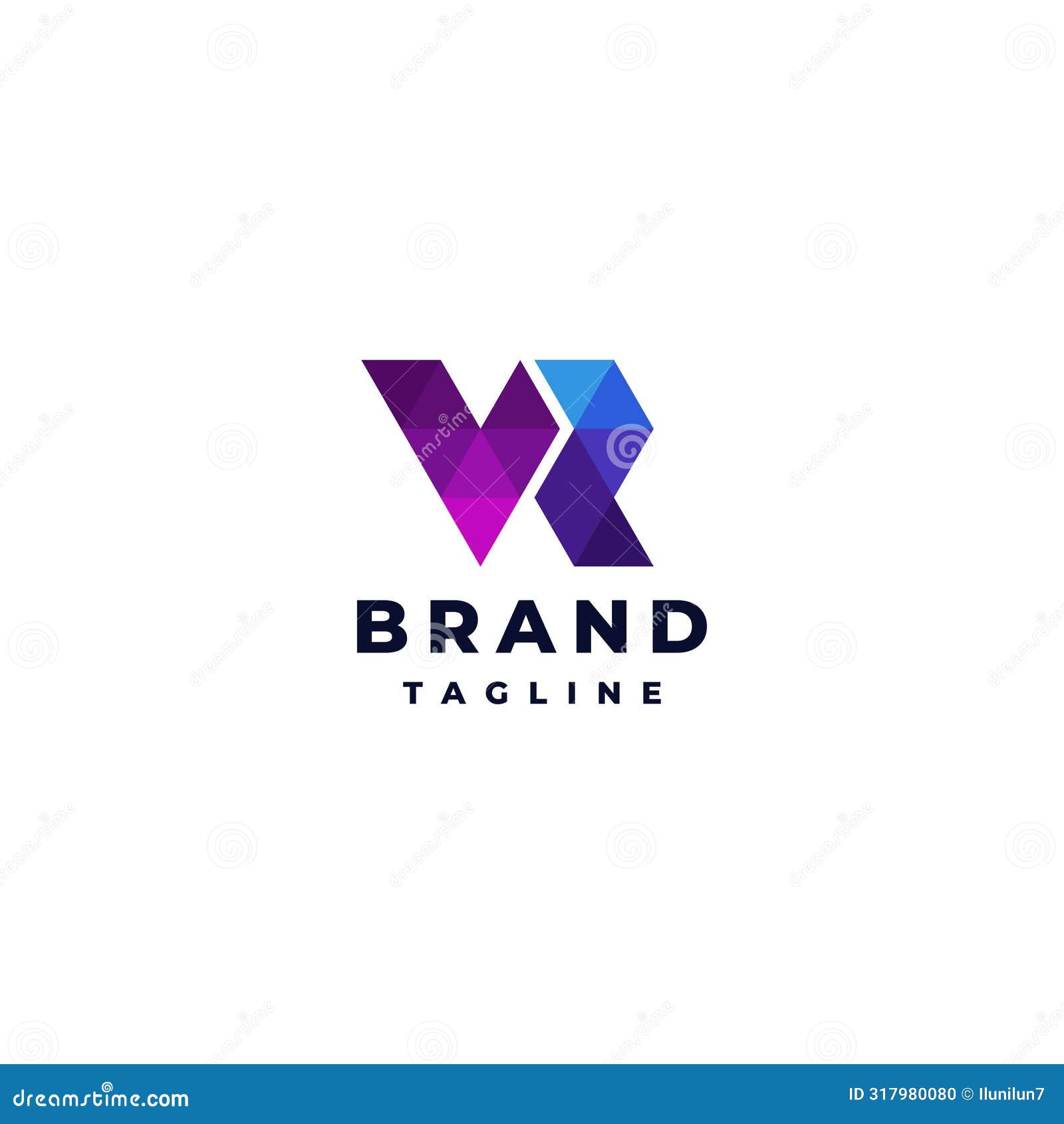 Colorful Letter V and R Mosaic Logo Design Stock Vector - Illustration ...