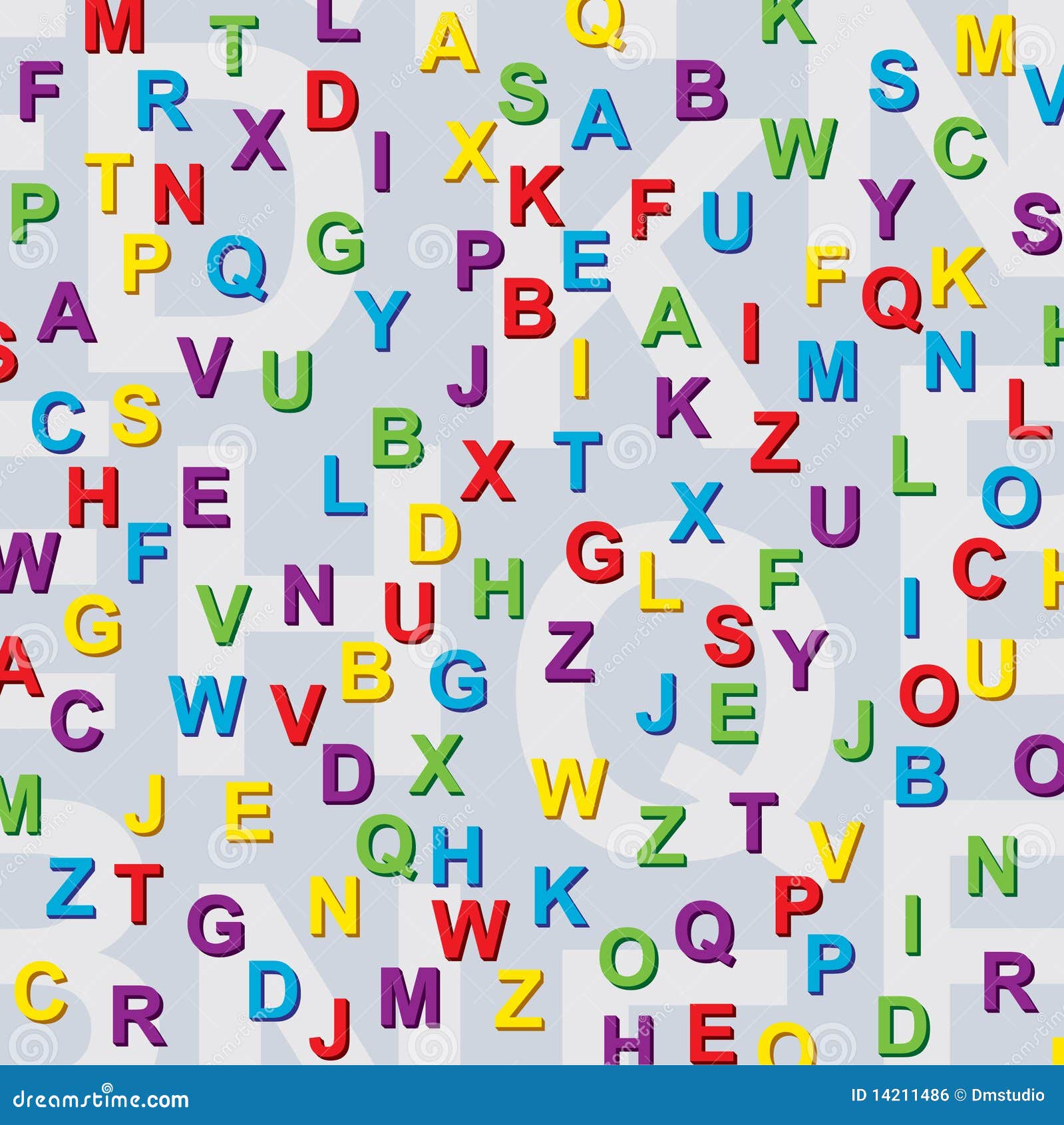 Colorful letters stock vector. Illustration of gray, write - 14211486