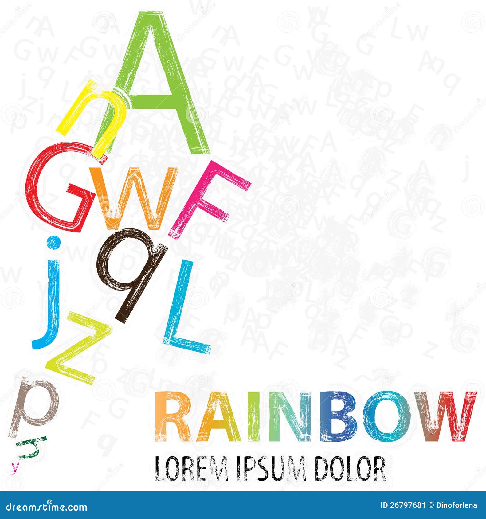 Colorful letters stock illustration. Illustration of alphabet - 26797681