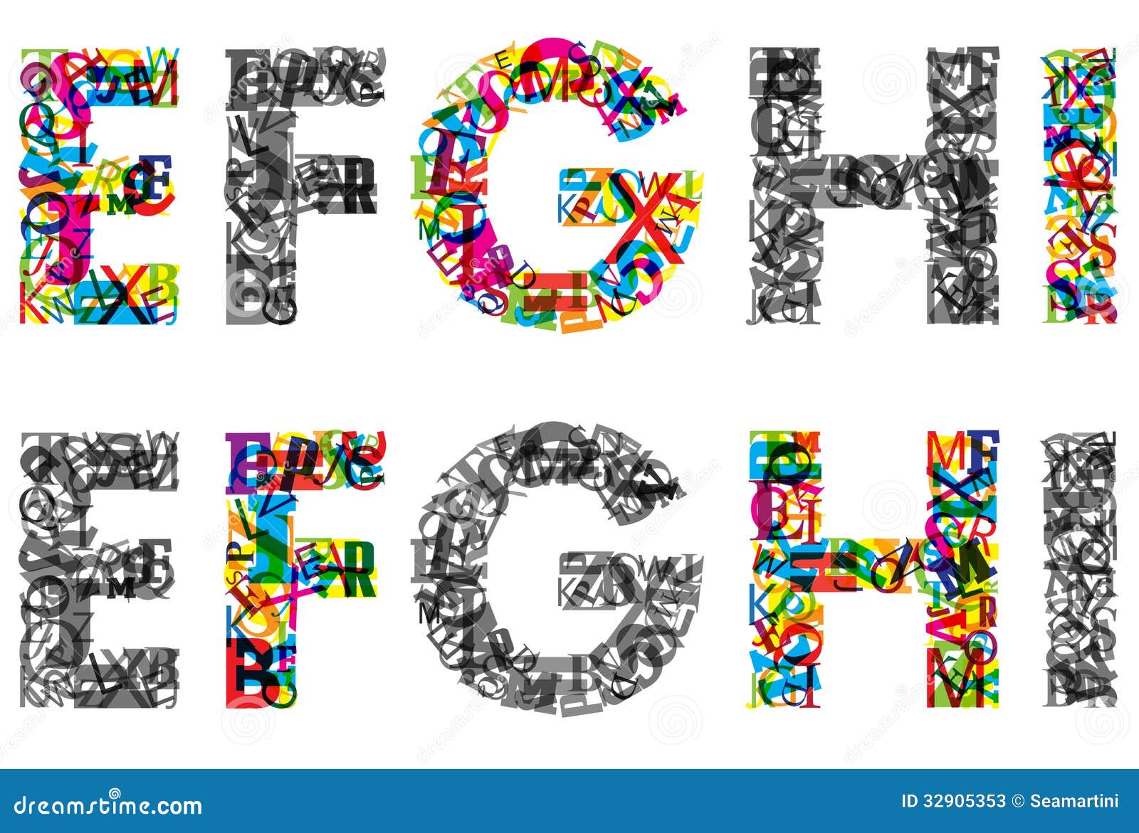 Colorful Letters of Alphabet. EPS10 Stock Vector - Illustration of ...