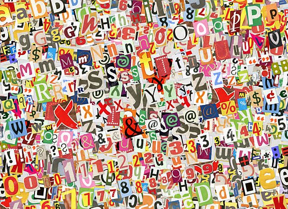Colorful letters collage stock image. Image of message - 23072901