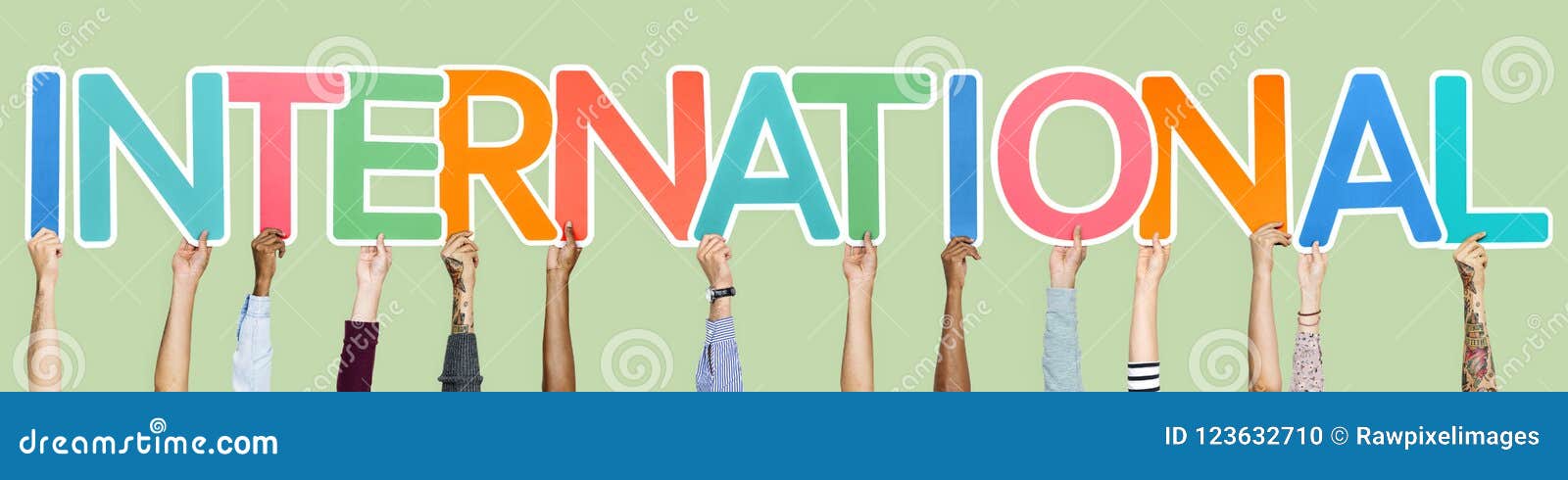 Colorful Letters Forming the Word International Stock Photo - Image of ...