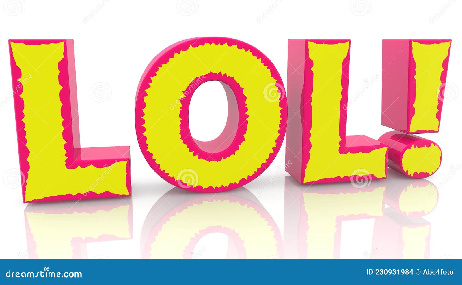 Colorful Letters with LOL Concept Stock Illustration - Illustration of ...