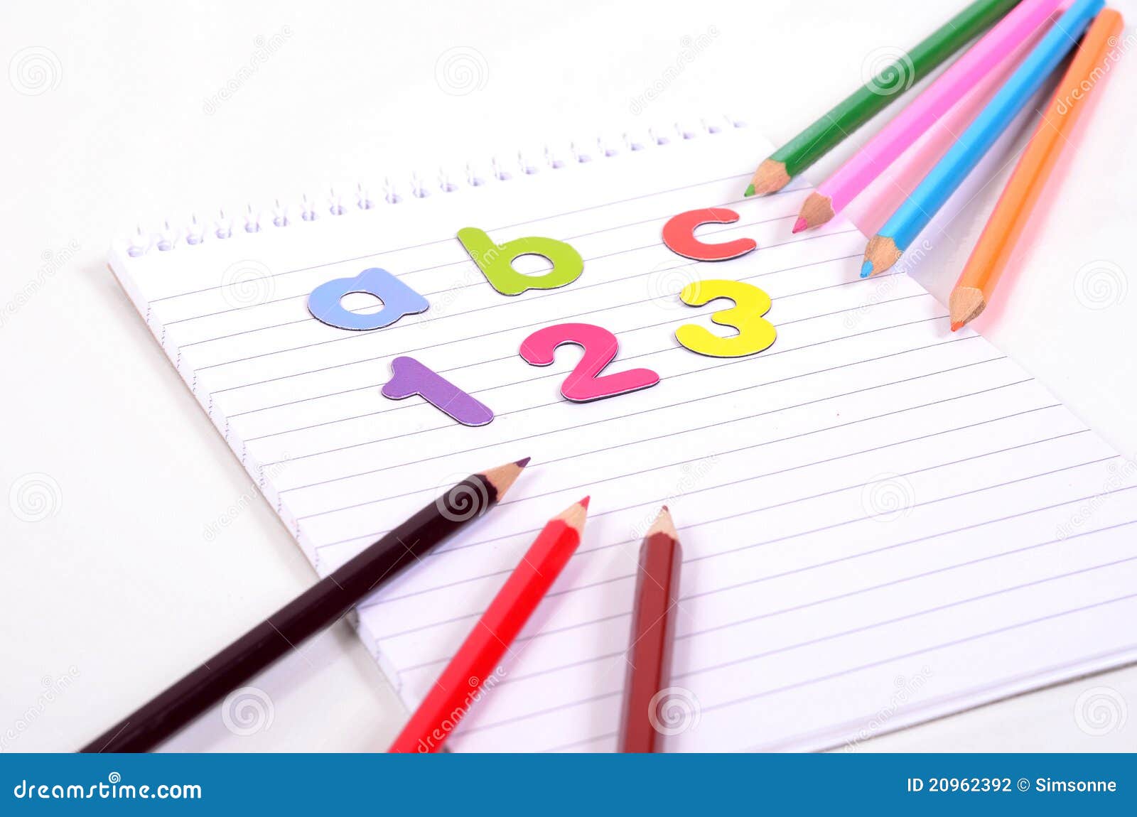 Colorful letters numbers stock photo. Image of lessons - 20962392