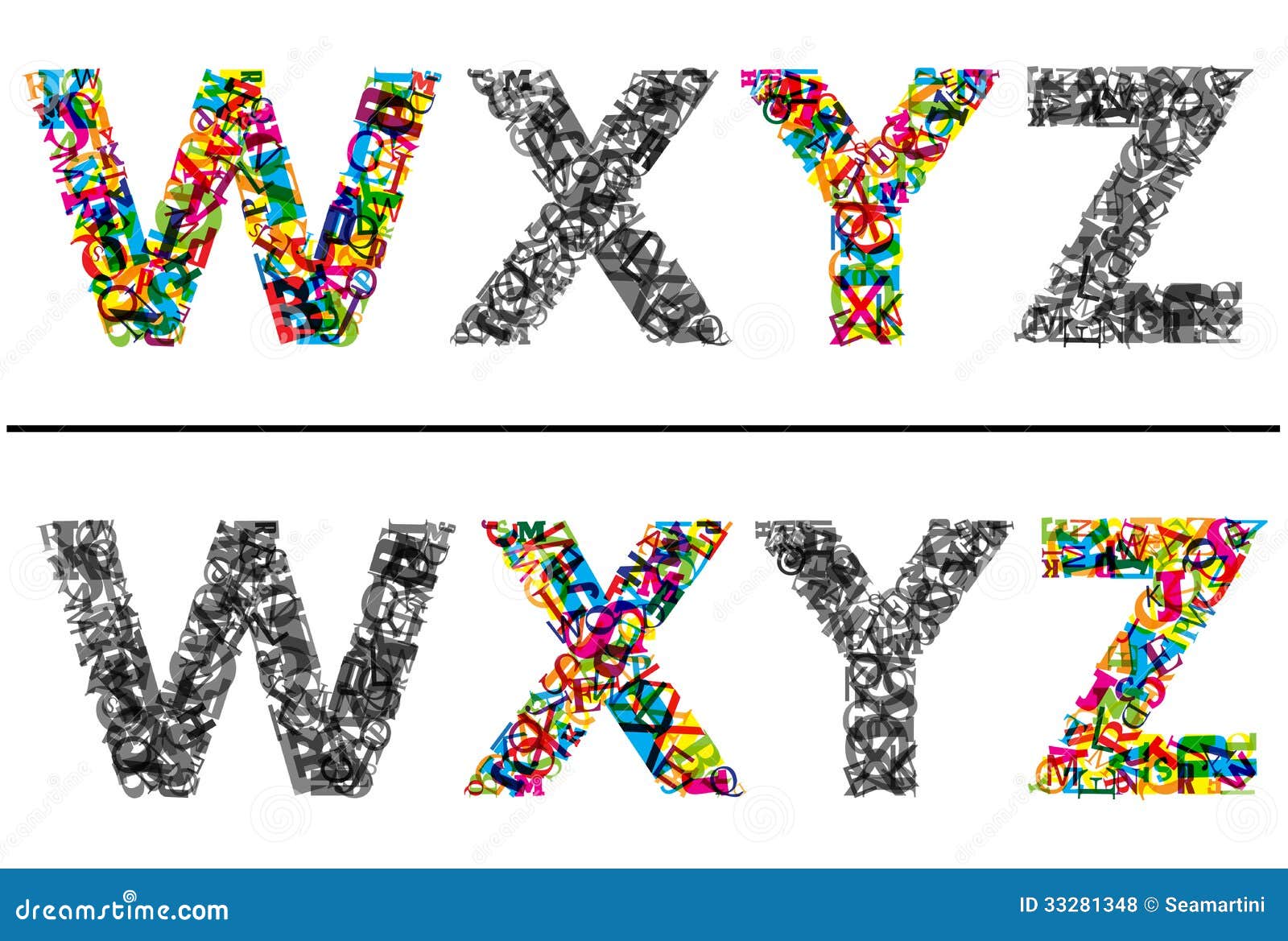 Colorful Letters Set for Design Stock Vector - Illustration of ...