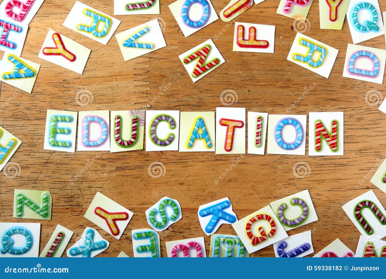 Colorful Letters Spelled As Education Stock Photo - Image of vowels ...
