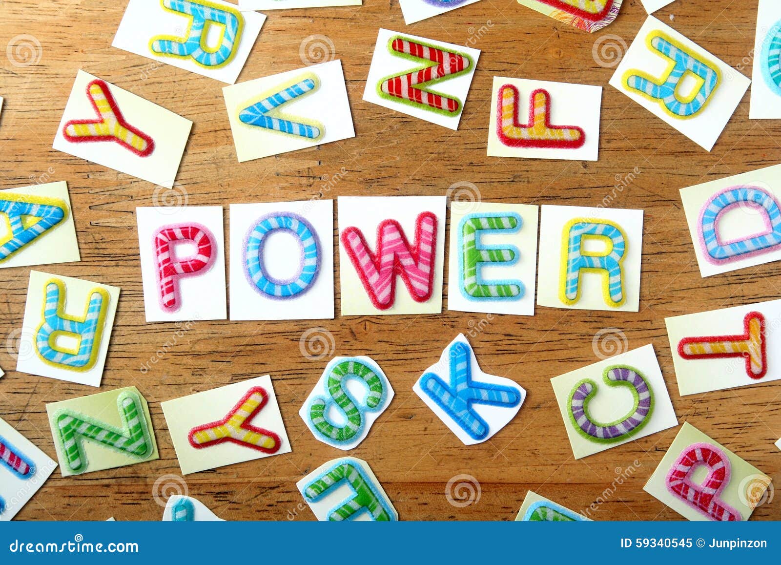 Colorful Letters Spelled As Power Stock Image - Image of strength ...