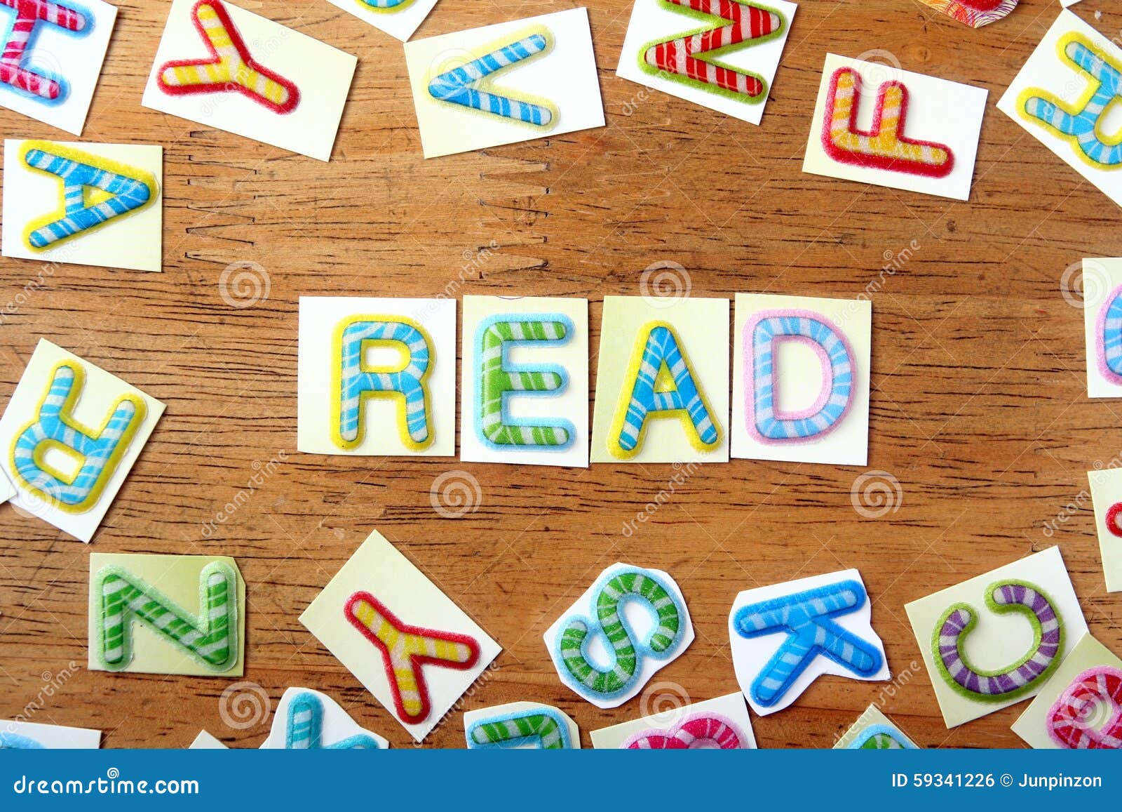 Colorful Letters Spelled As Read Stock Photo - Image of texture ...