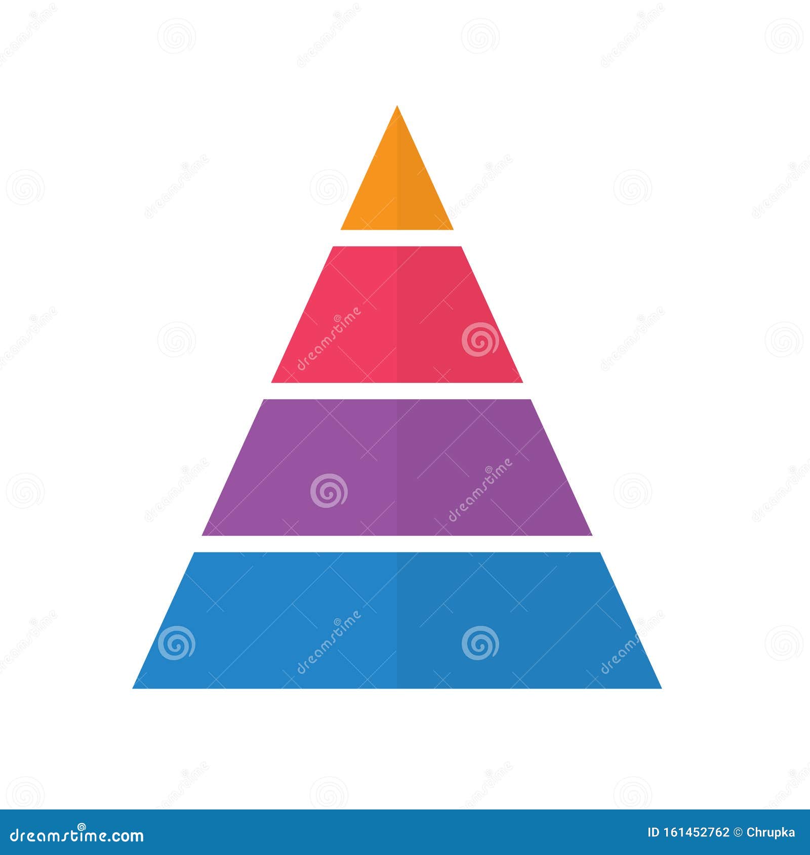 Colorful Level Pyramid Chart Icon Stock Vector - Illustration of market ...