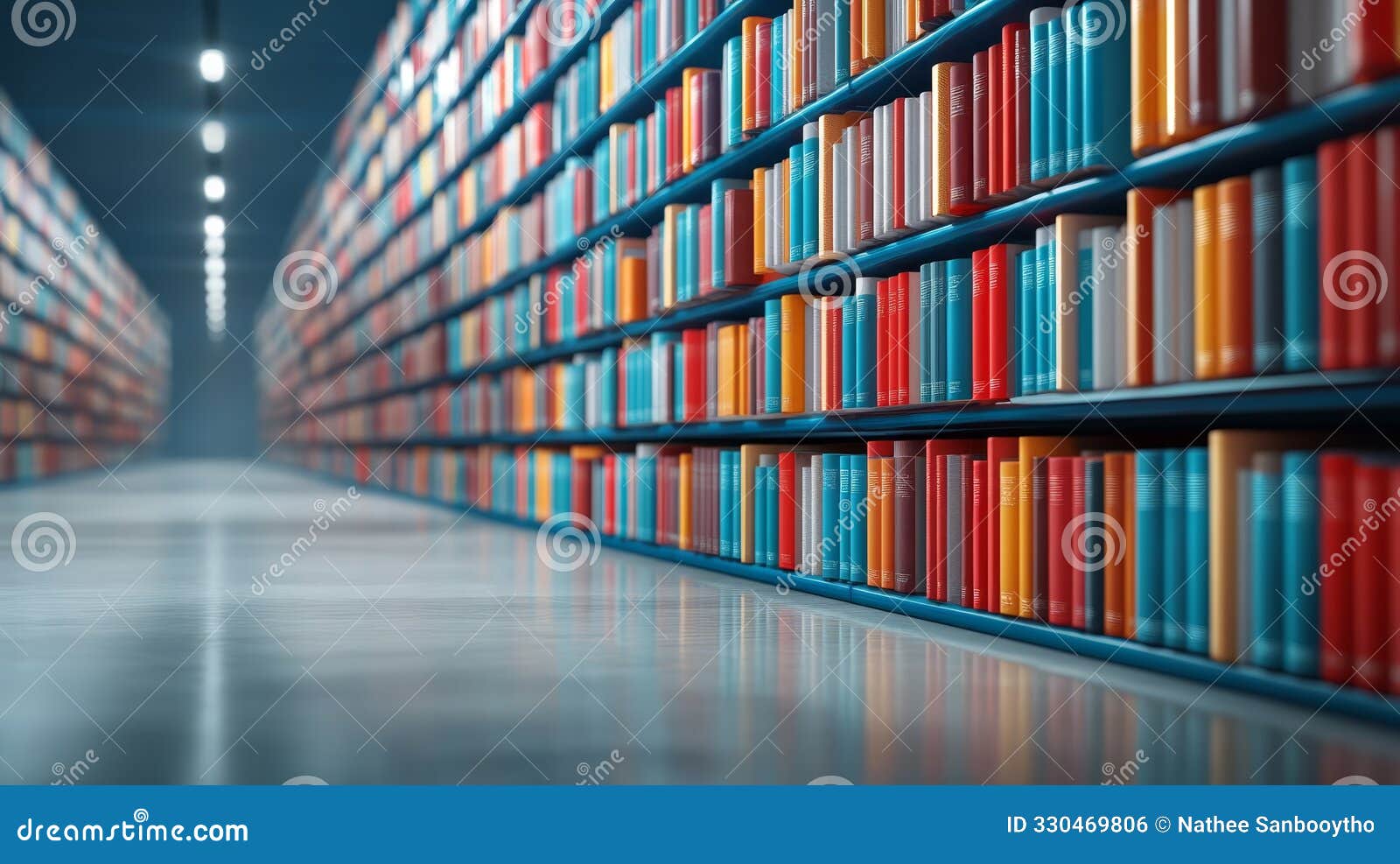 Library Bookshelves Aisle Knowledge Royalty-Free Stock Photography ...