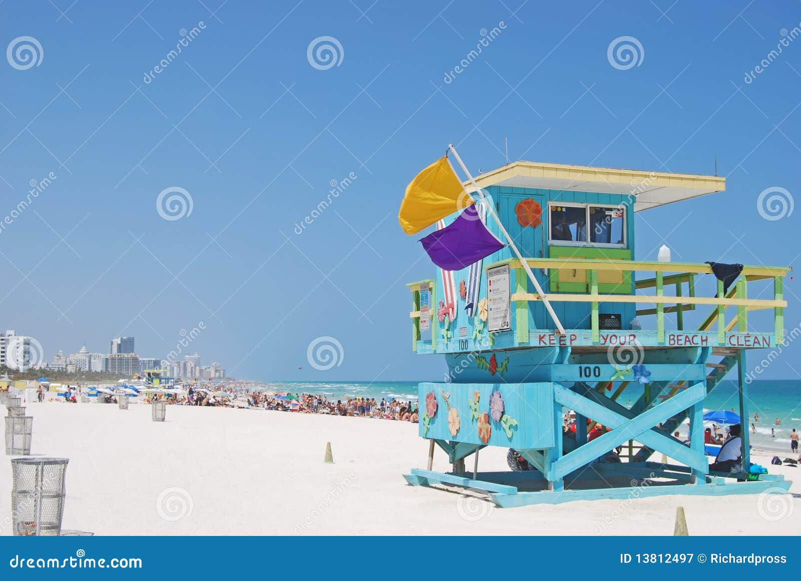 Colorful Lifeguard Stand Royalty-Free Stock Photography | CartoonDealer ...