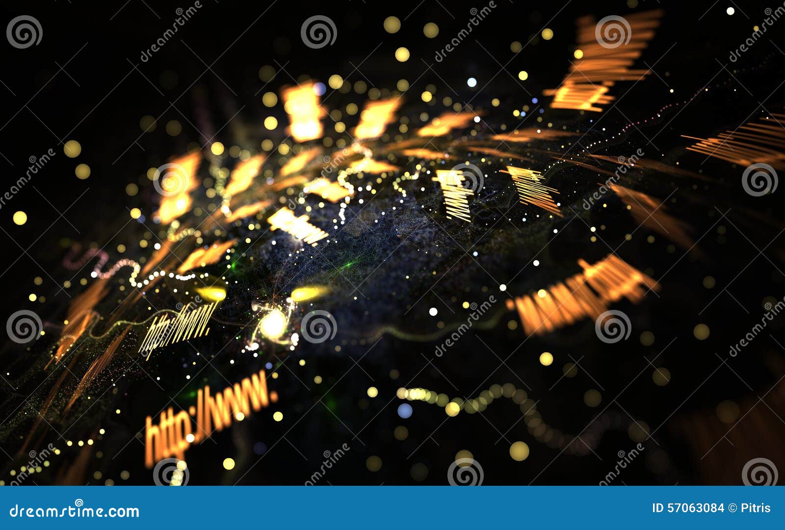 Colorful Light and Abstract Shapes, Internet Concept Stock Photo ...