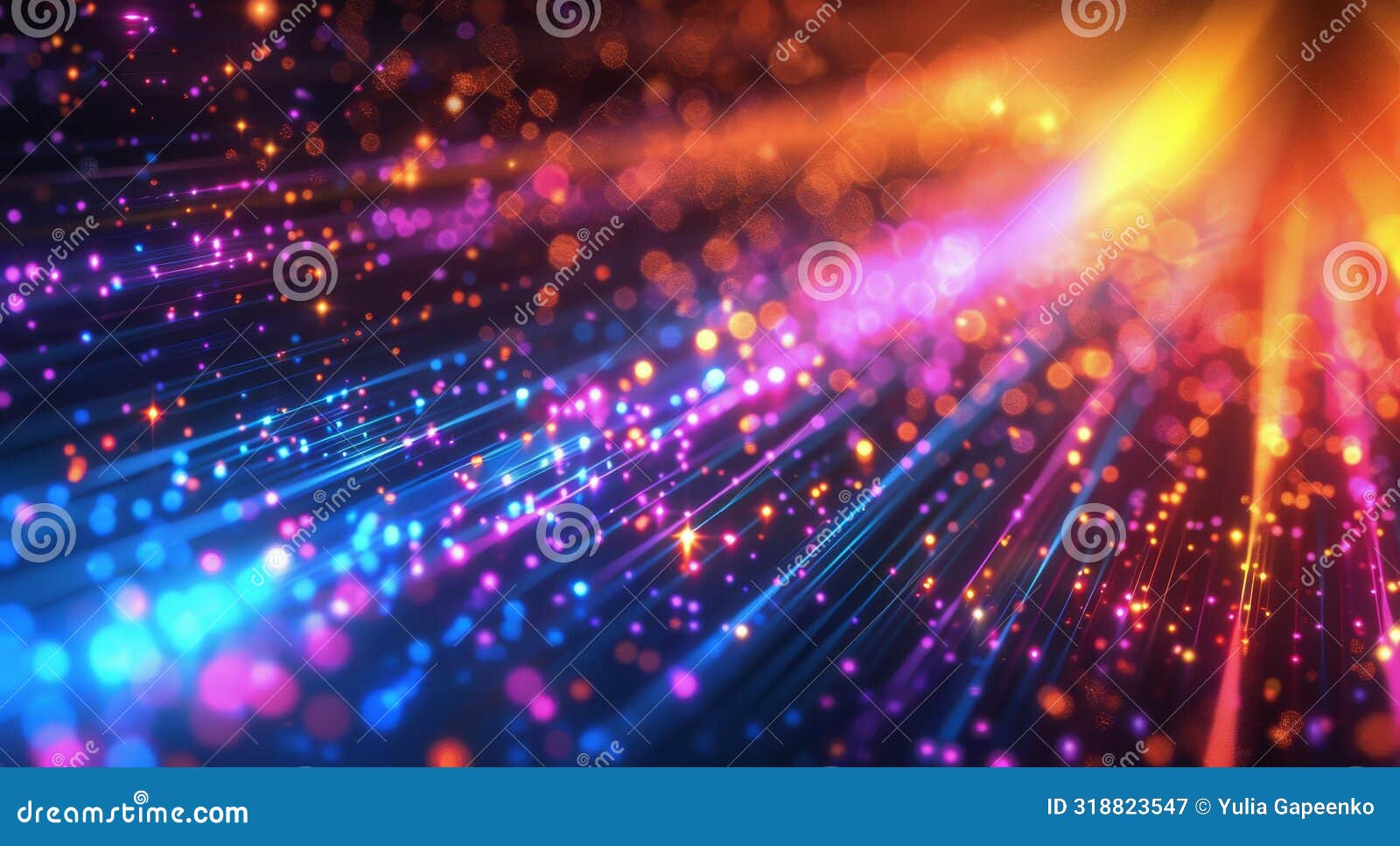 Colorful Light Beam Abstract Stock Image - Image of generative, beam ...