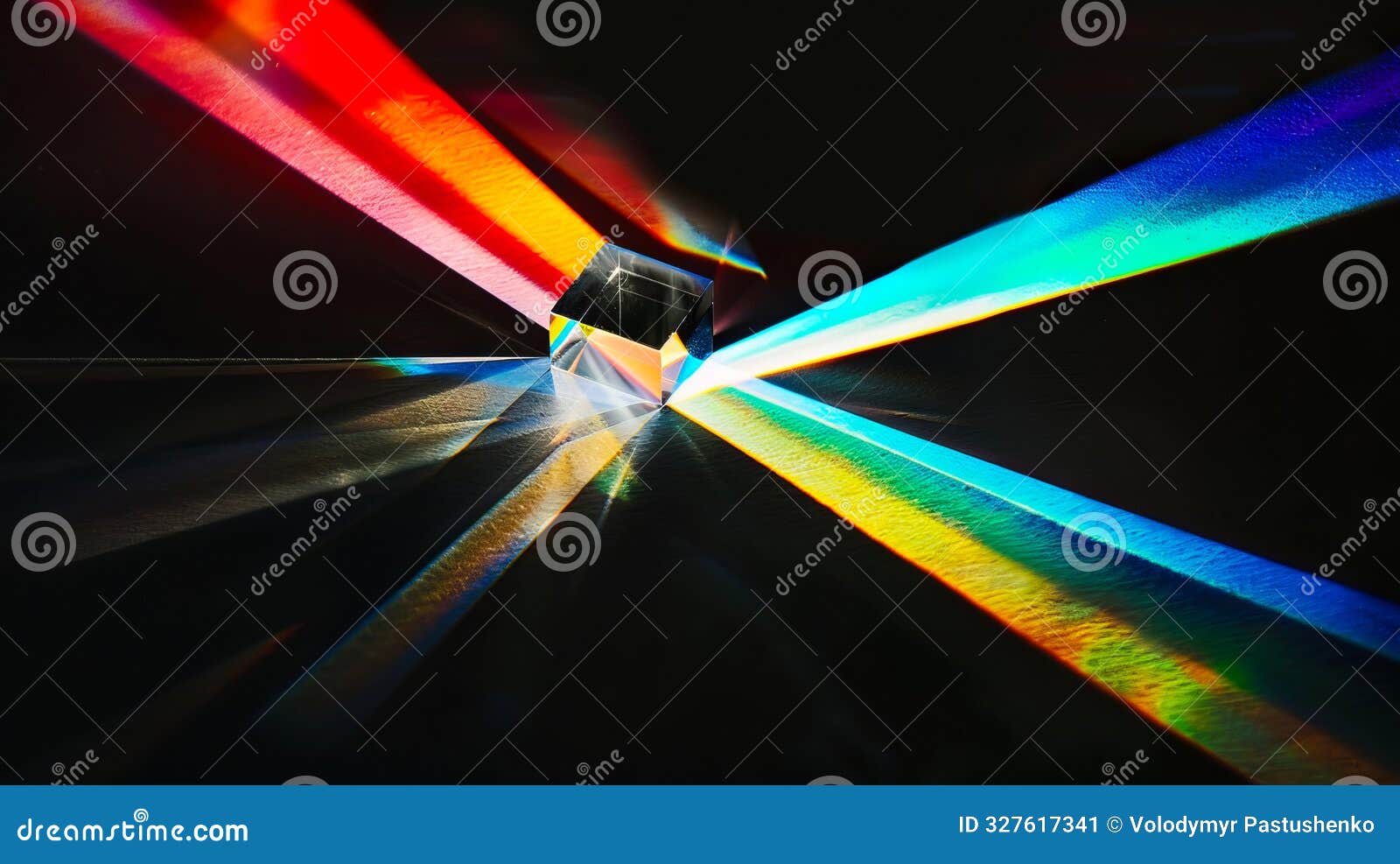A Colorful Light Beam is Shown in the Dark Stock Image - Image of ...