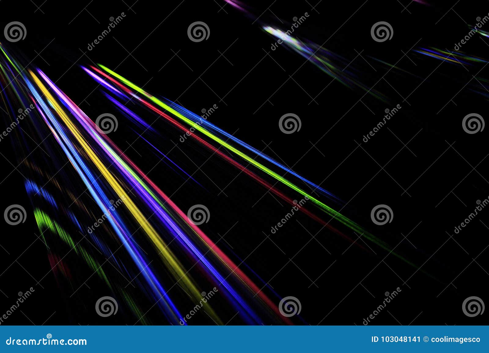Colorful Light Beam from a Video Projection Stock Image - Image of ...