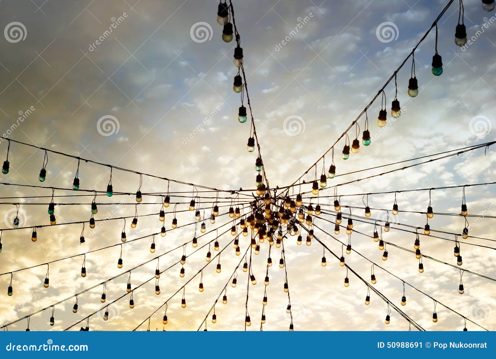 Light Blub In Darkness Street Light Blue Light In Lockdown Covid 19 Let ...