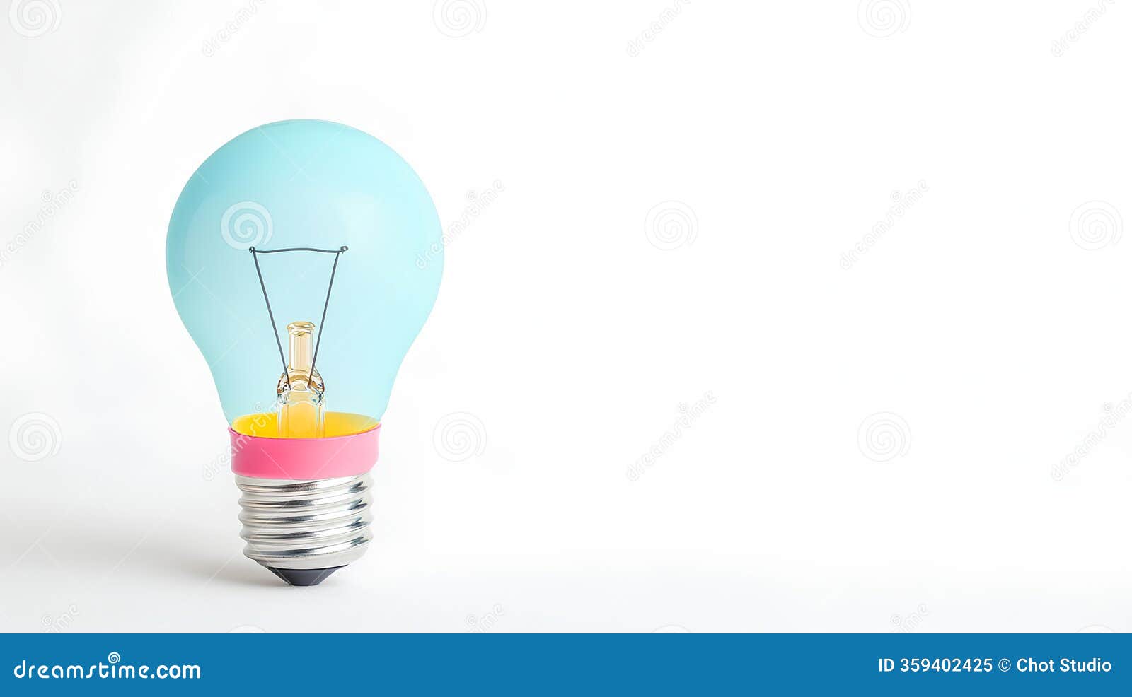 Colorful Light Bulb with Creative Design on White Background Stock ...