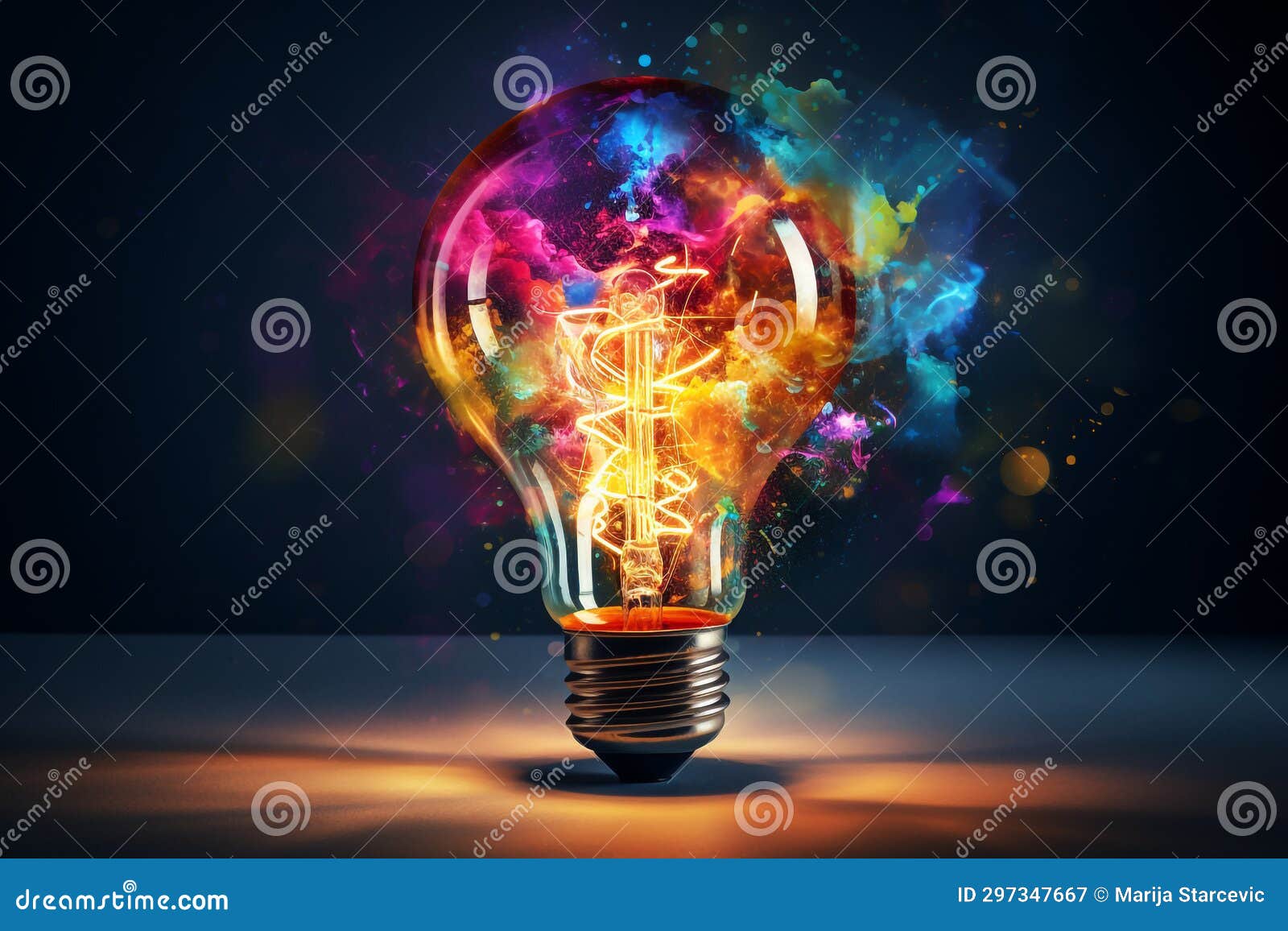 Colorful Light Bulb Illustration. Creative Ideas Unleashed: Exploring ...