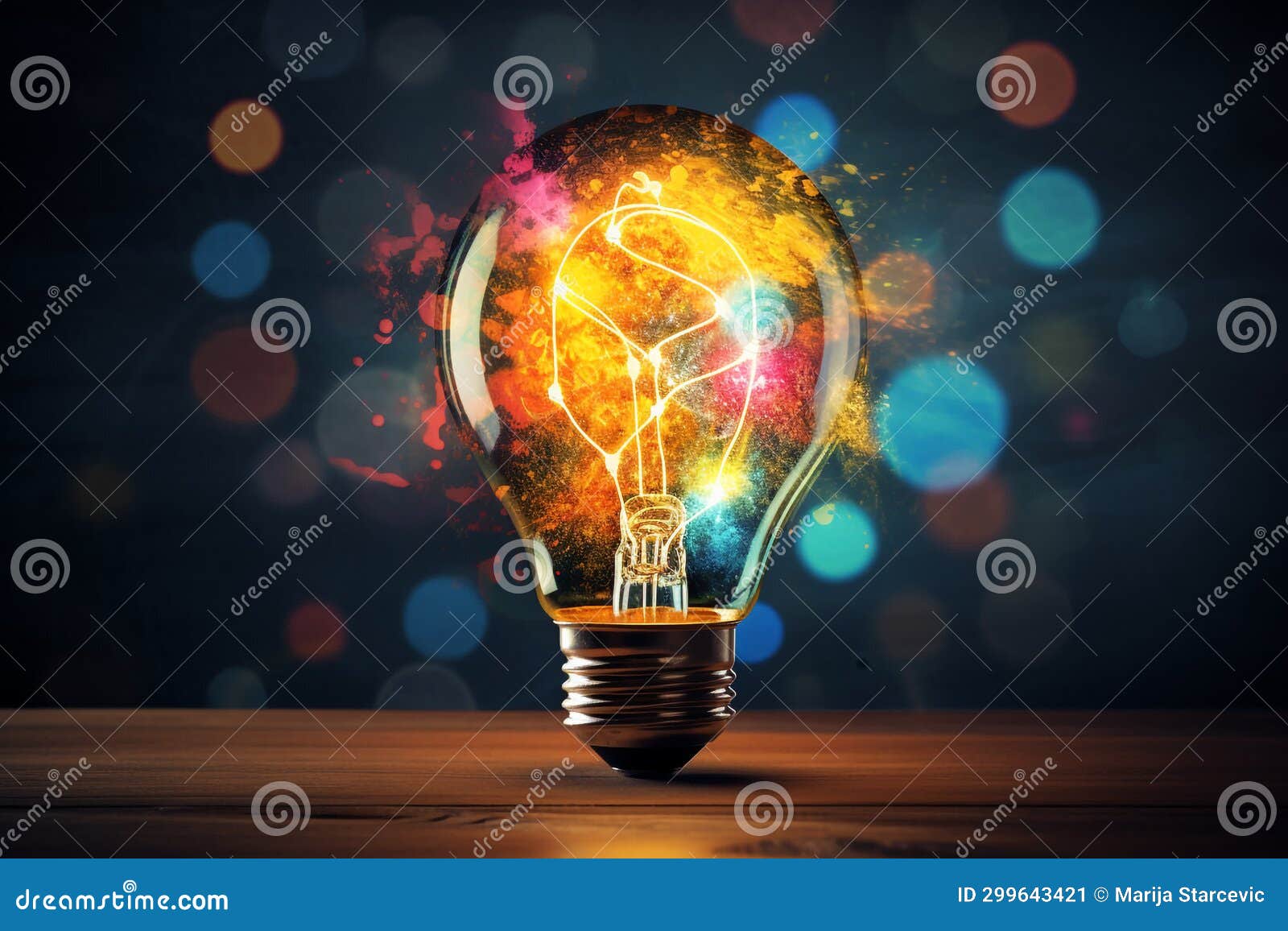 Colorful Light Bulb Illustration. Creative Ideas Unleashed: Exploring ...