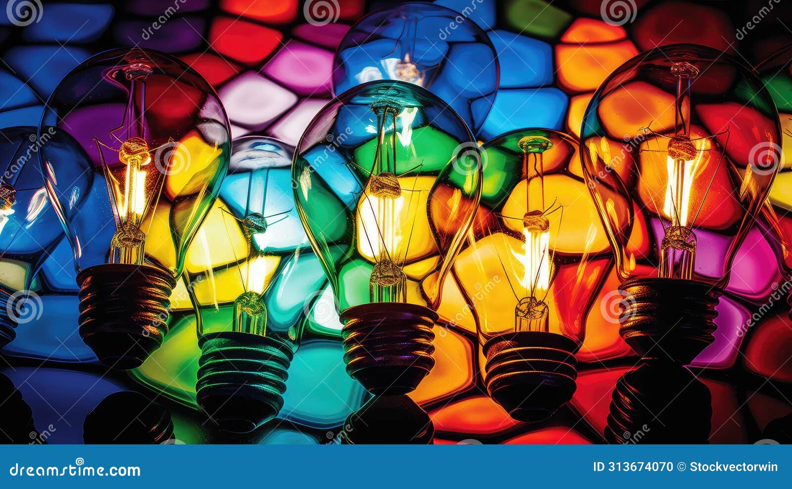 Colorful light bulb puzzle stock illustration. Illustration of teasing ...