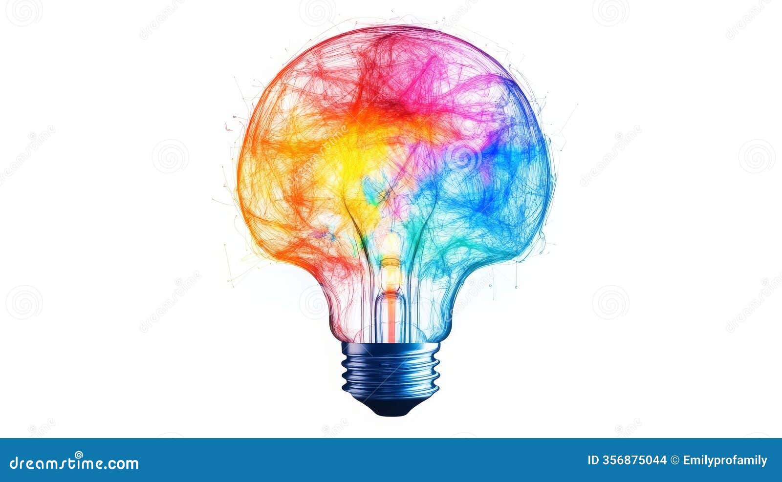 Colorful Light Bulb Representing Creative Ideas and Innovation in 4k ...