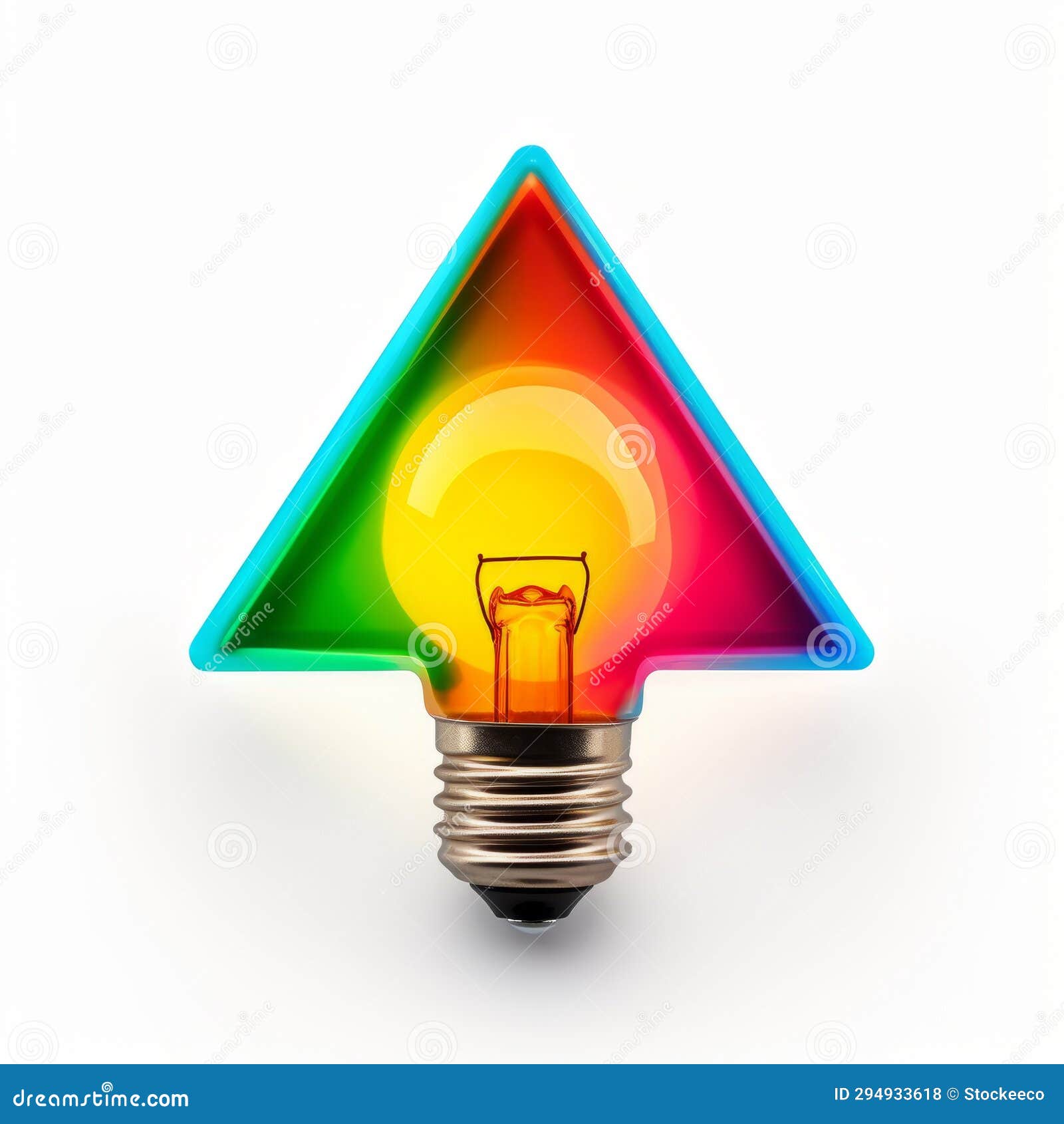 Colorful Light Bulb with Yellow Arrow - Chromatic Experimentation and ...