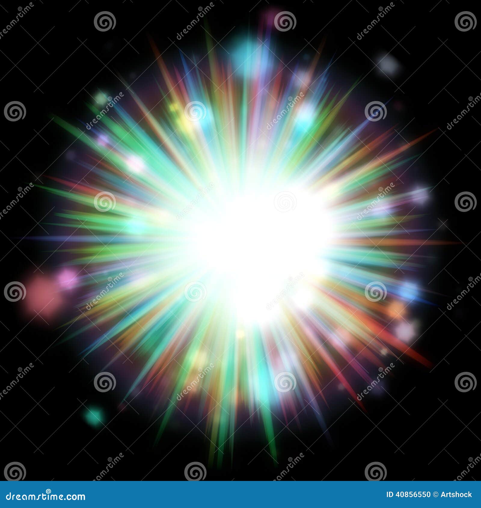 Colorful Light Burst stock illustration. Illustration of magical - 40856550