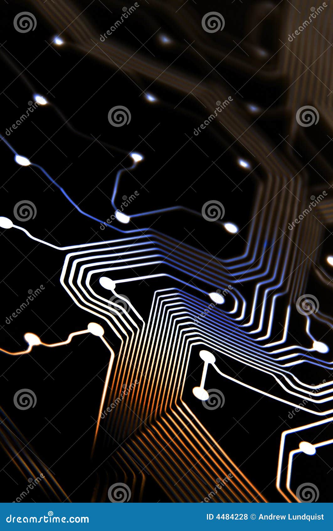 Colorful Light Circuit on Black Stock Photo - Image of electric, design ...