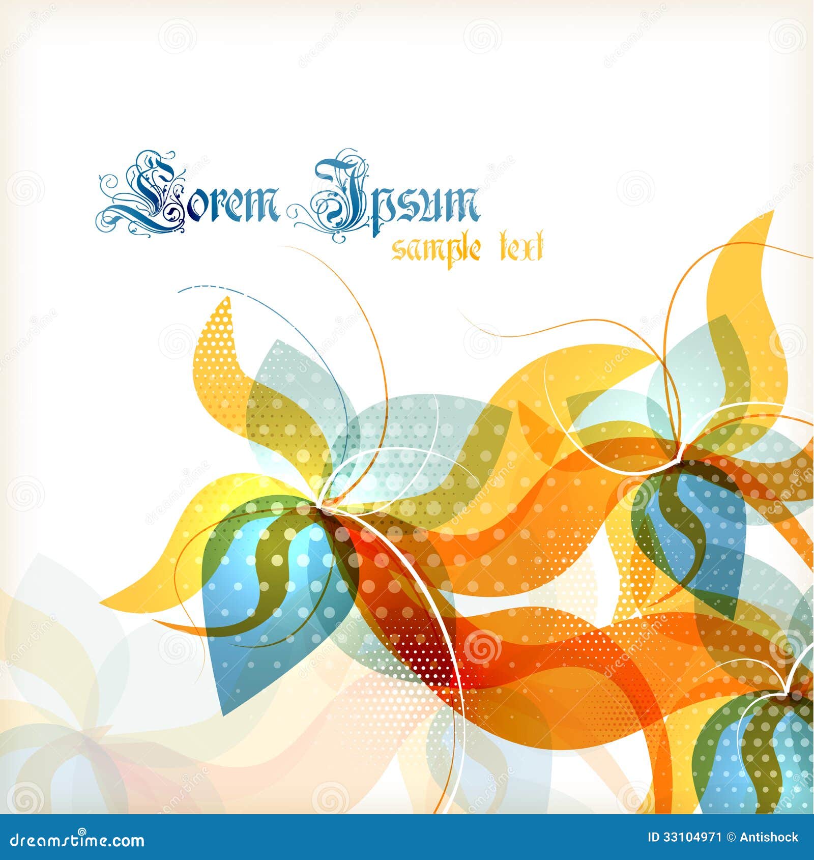 Colorful Light Flowers Vector Background Stock Vector - Illustration of ...