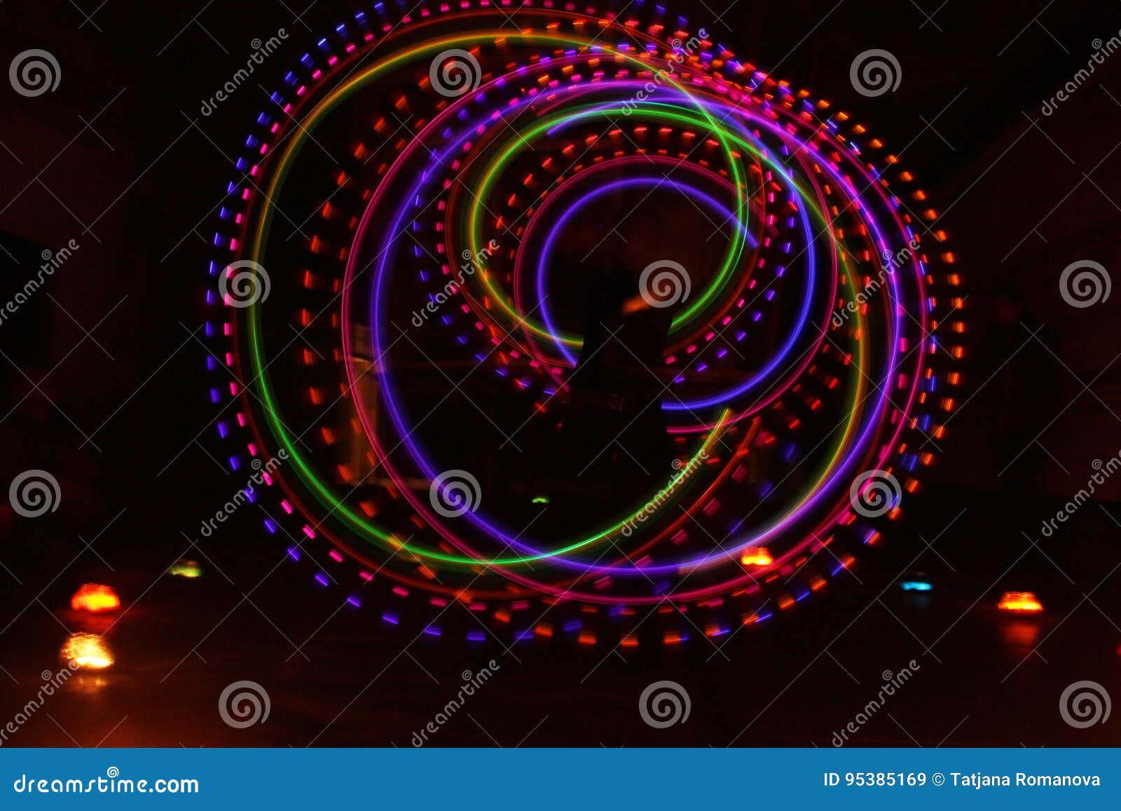 Colorful Light Luminous Texture on Black Stock Image - Image of energy ...