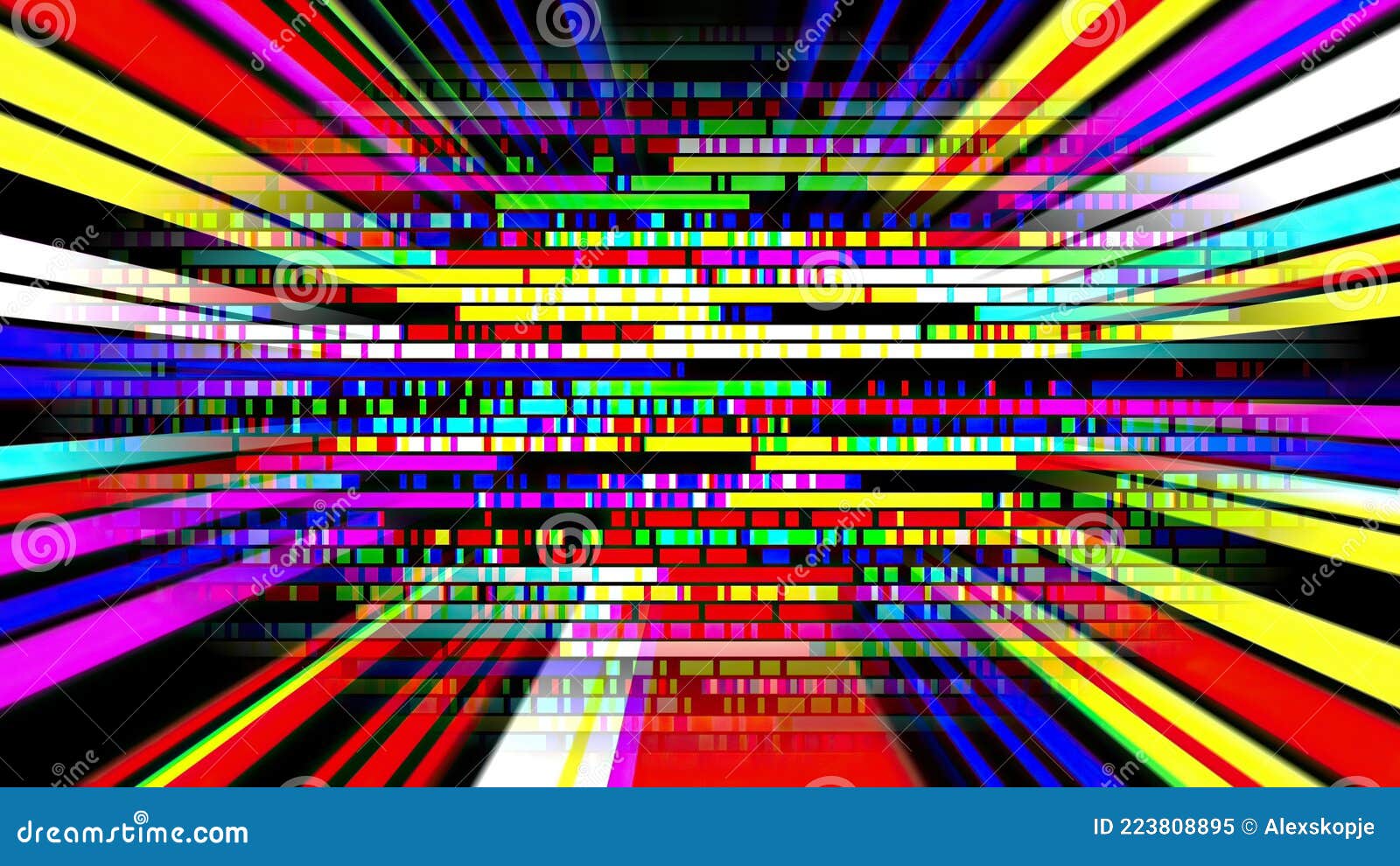 Colorful Light Rays and Pixels Stock Illustration - Illustration of ...