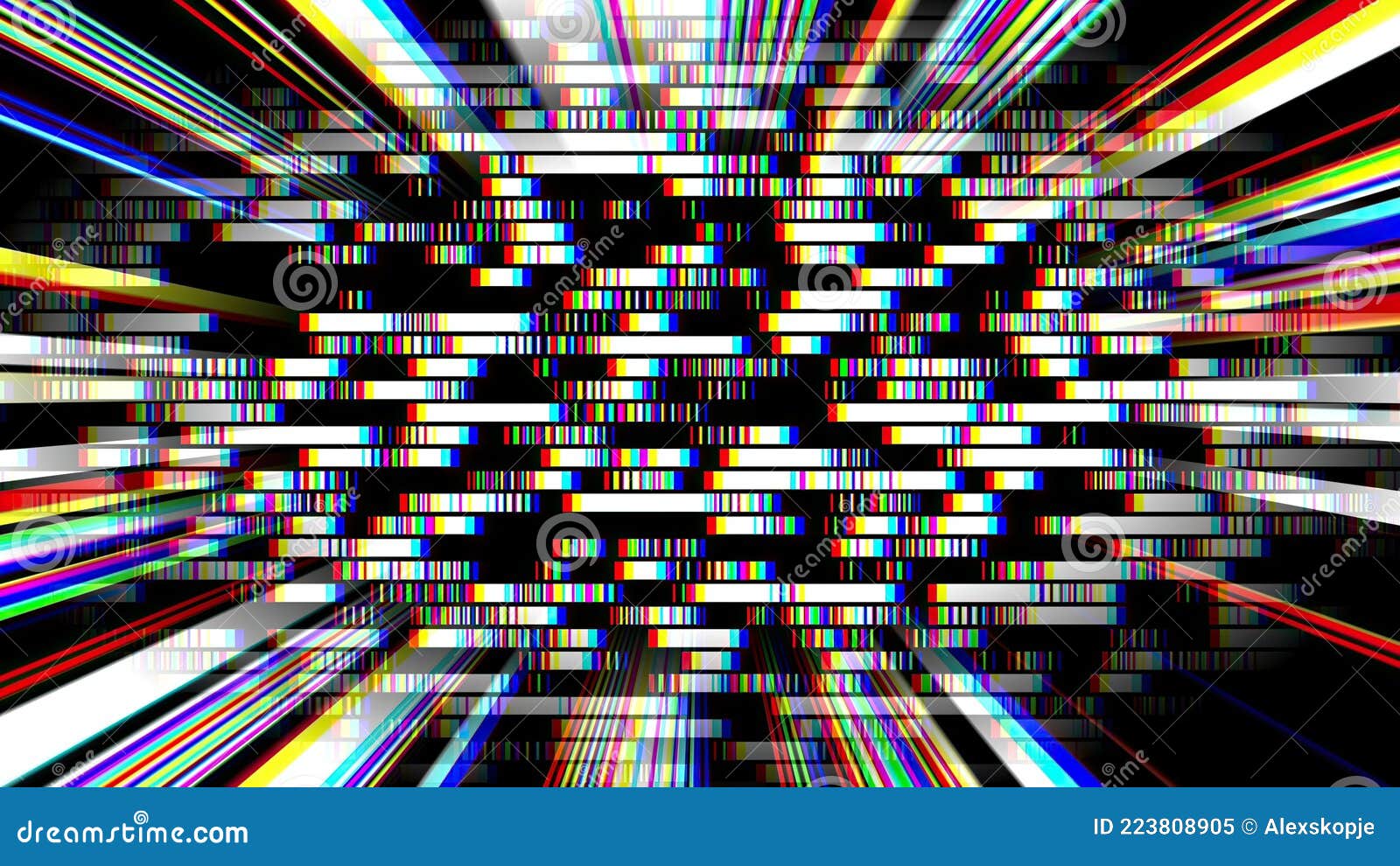 Colorful Light Rays and Pixels Stock Illustration - Illustration of ...