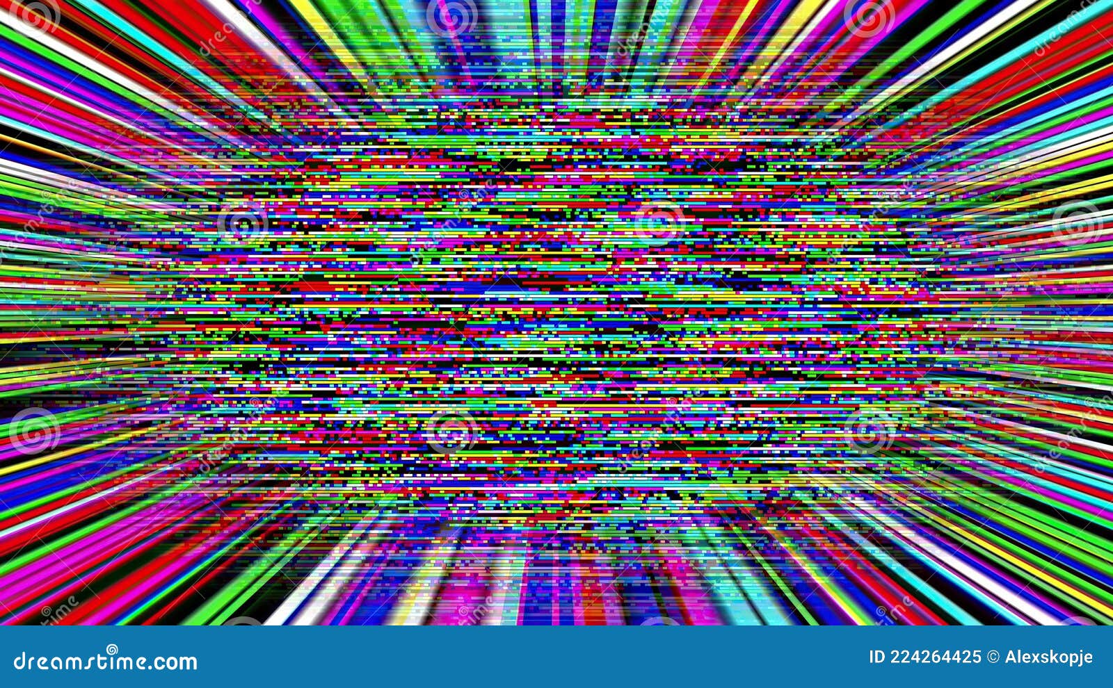 Colorful Light Rays and Pixels Stock Illustration - Illustration of ...