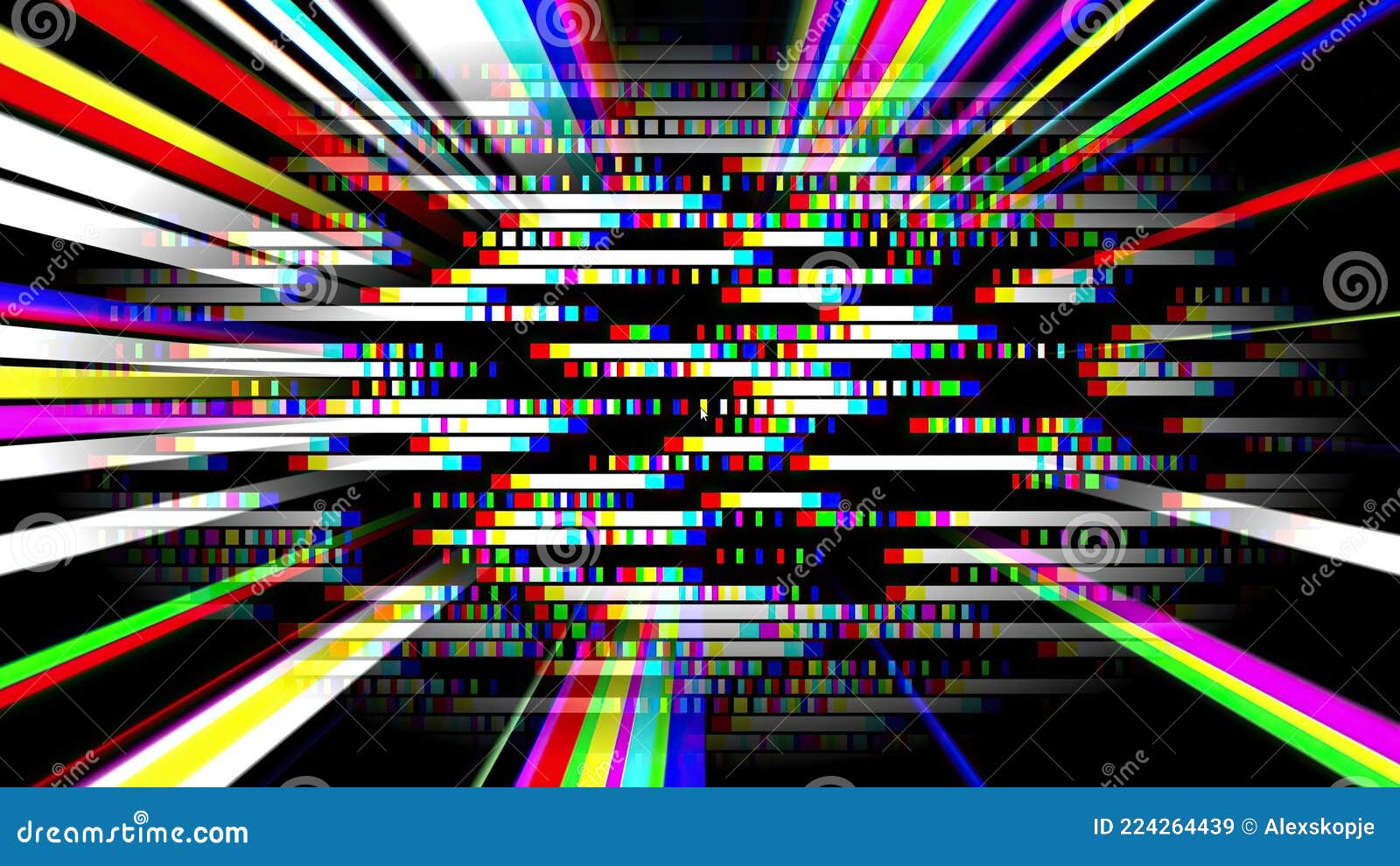 Colorful Light Rays and Pixels Stock Illustration - Illustration of ...