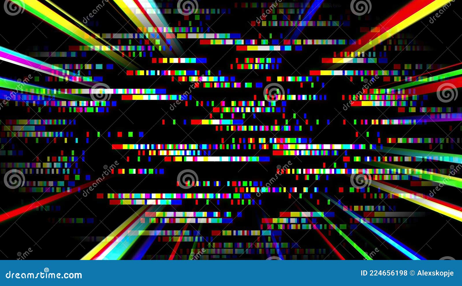 Colorful Light Rays and Pixels Stock Illustration - Illustration of ...
