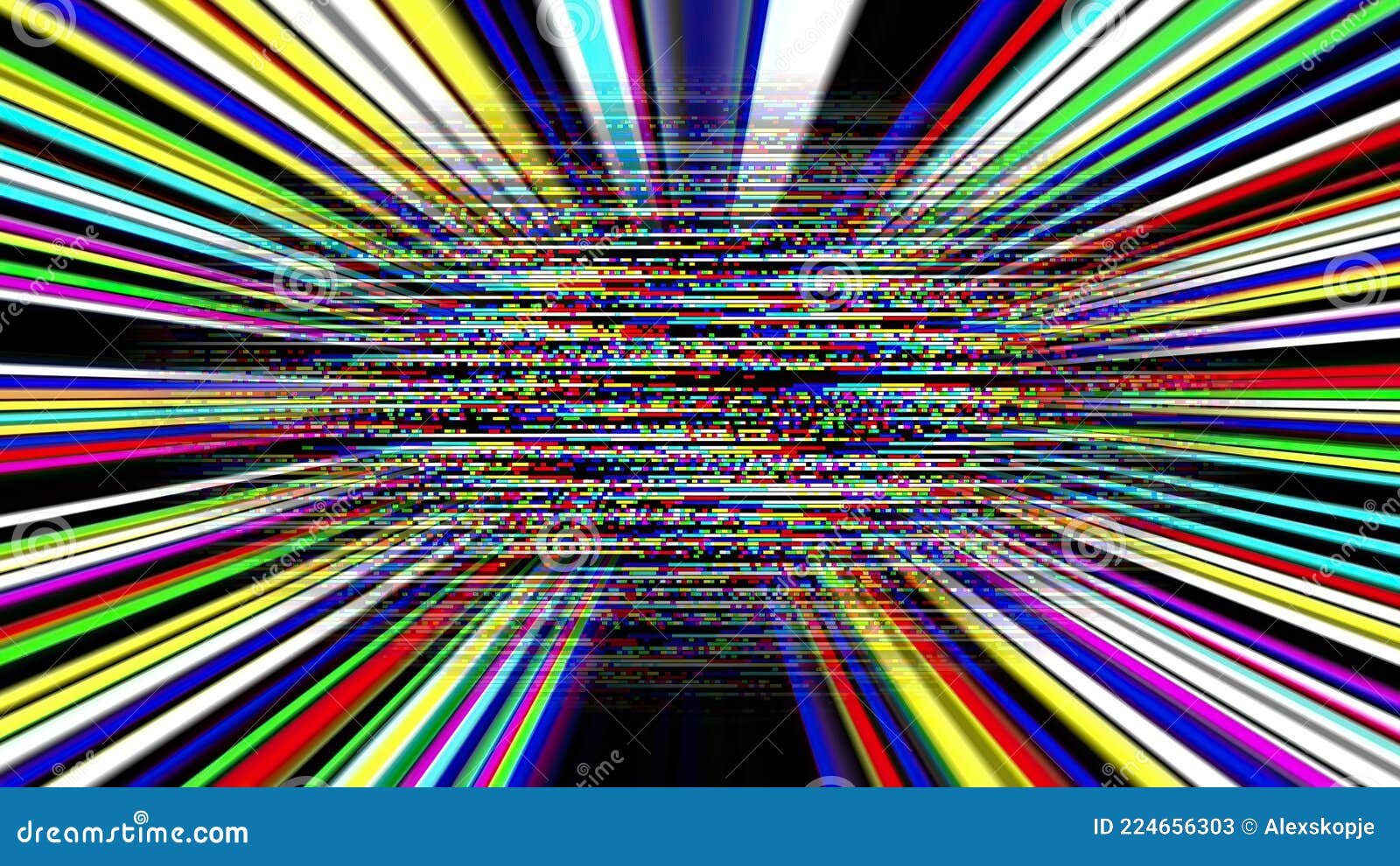 Colorful Light Rays and Pixels Stock Illustration - Illustration of ...