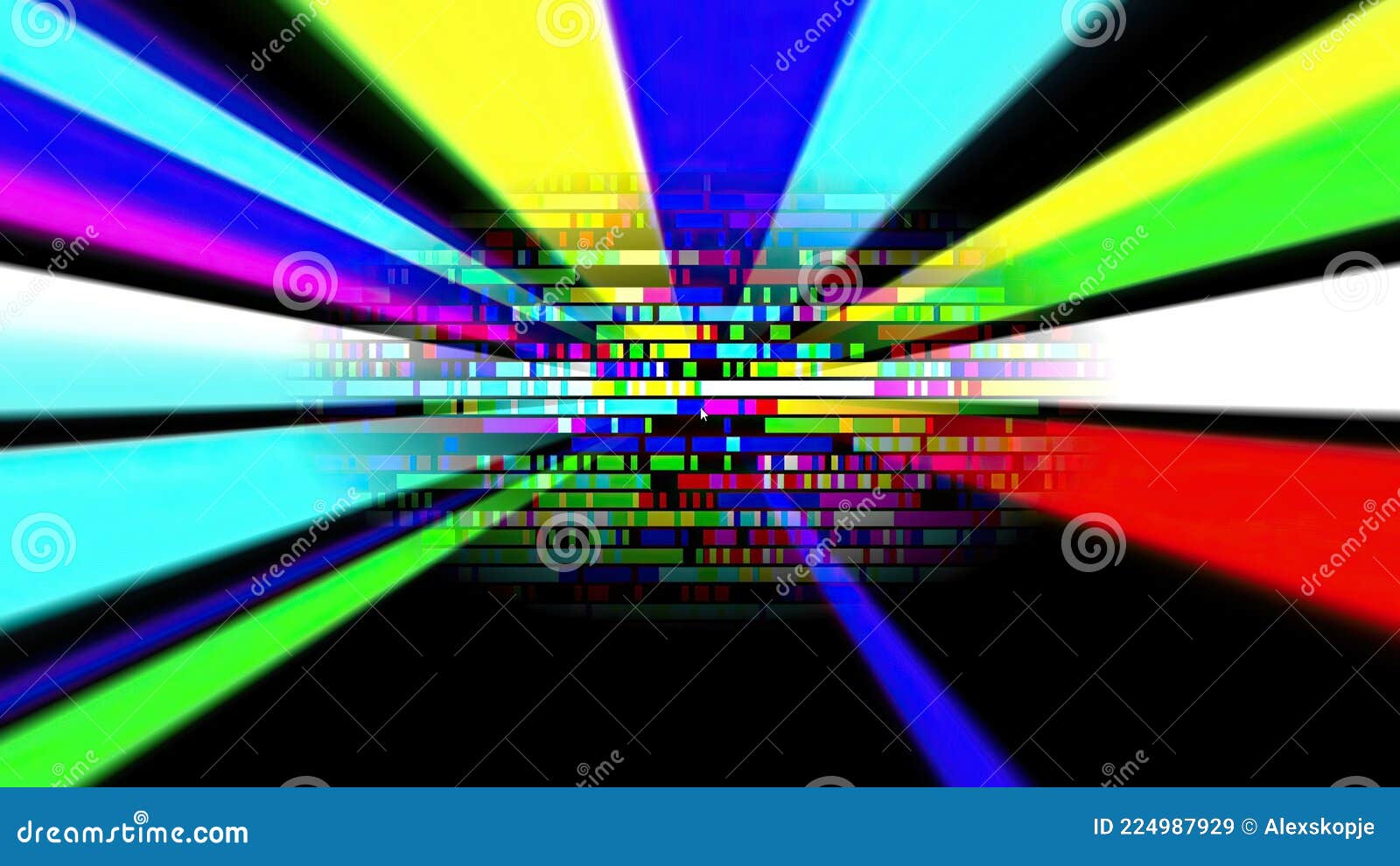 Colorful Light Rays and Pixels Stock Illustration - Illustration of ...