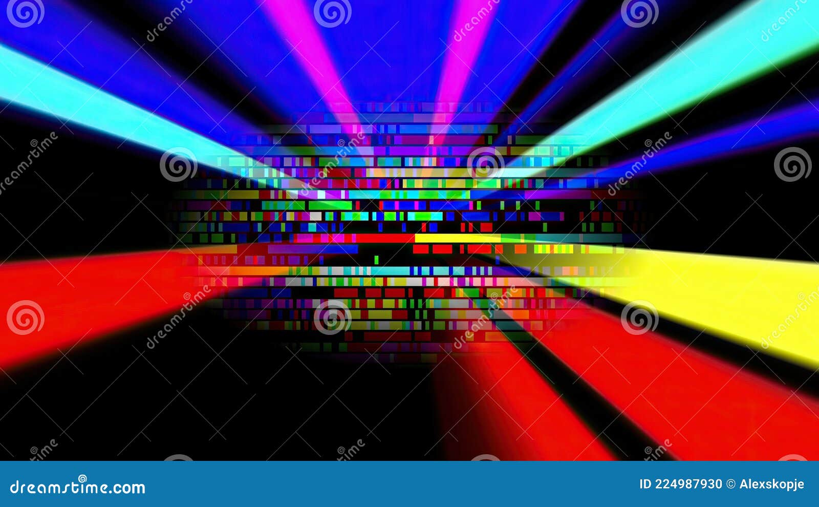 Colorful Light Rays and Pixels Stock Photo - Image of mosaic, element ...
