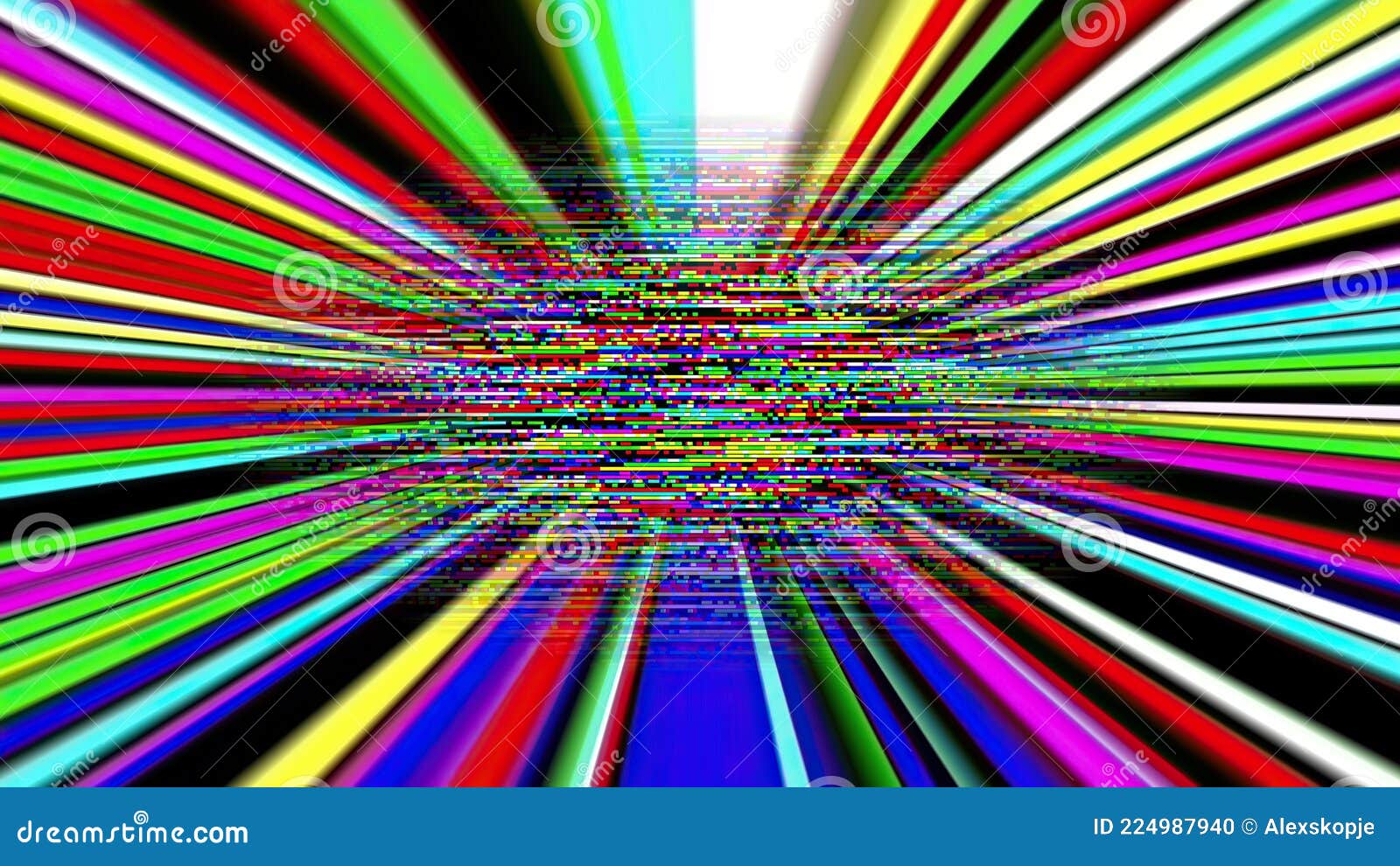 Colorful Light Rays and Pixels Stock Illustration - Illustration of ...
