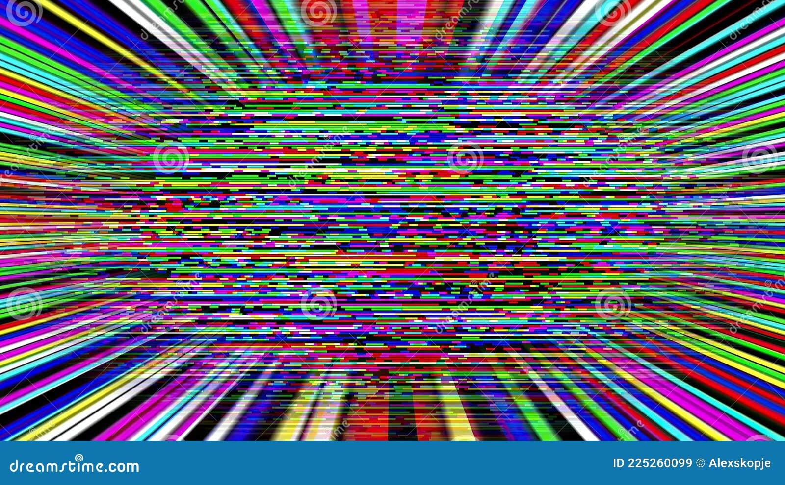 Colorful Light Rays and Pixels Stock Illustration - Illustration of ...