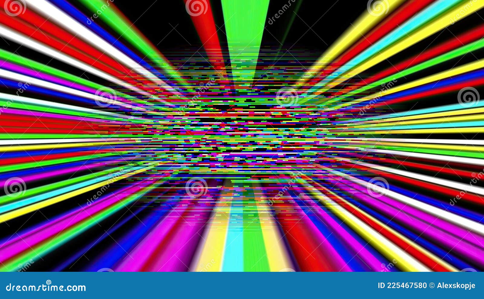 Colorful Light Rays and Pixels Stock Illustration - Illustration of ...